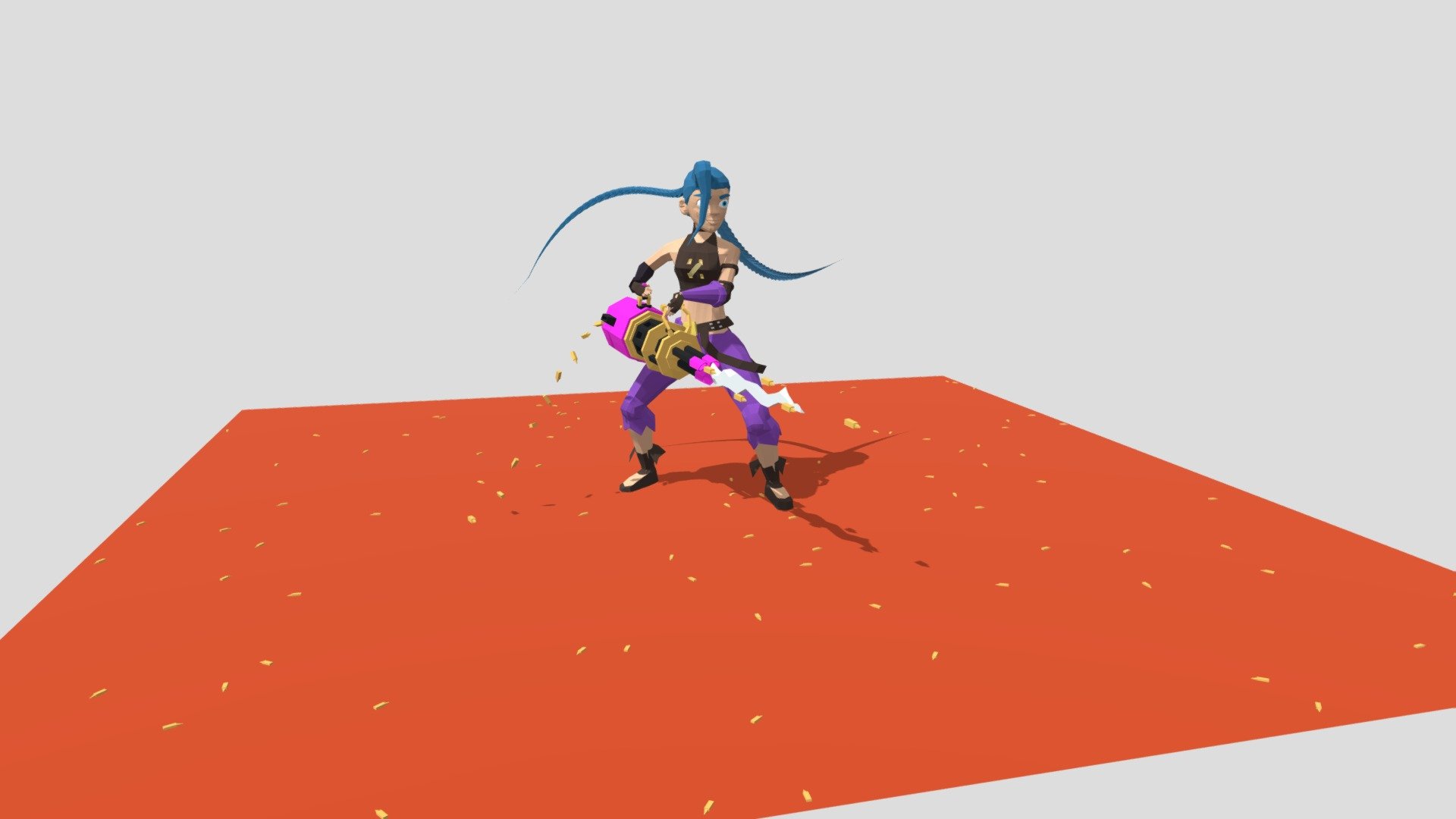 Jinx Low Poly - 3D model by daviyu [196cfc3] - Sketchfab