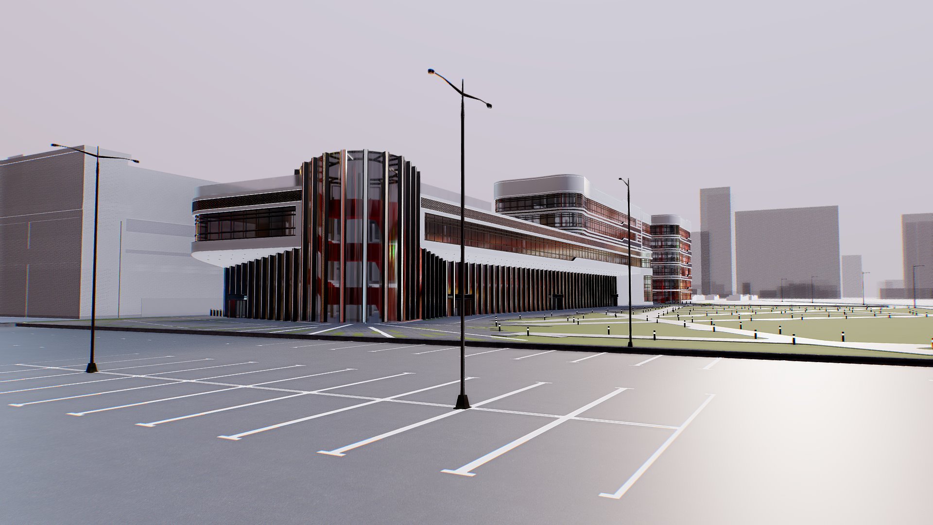 Multifunctional Center - 3D model by maddron [196e6f6] - Sketchfab