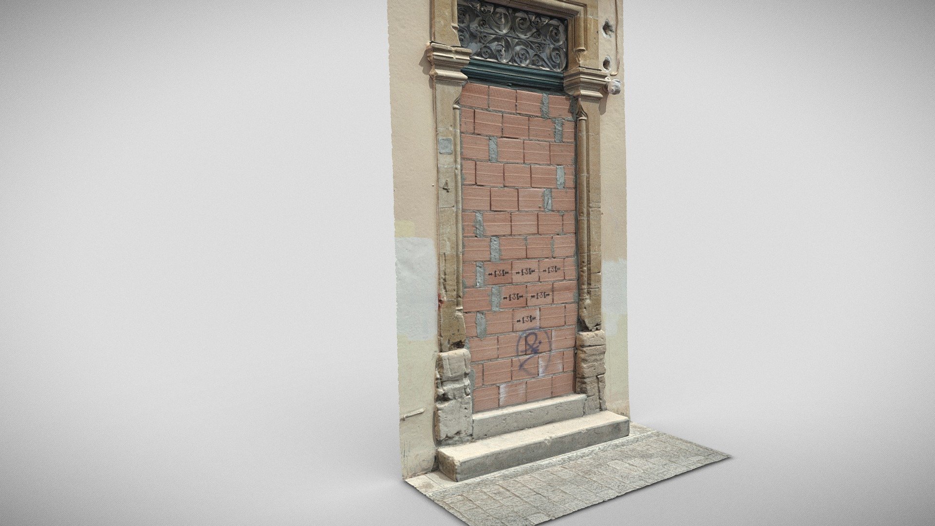 Bricked Doorway - Download Free 3D model by olkaad [19710fe] - Sketchfab