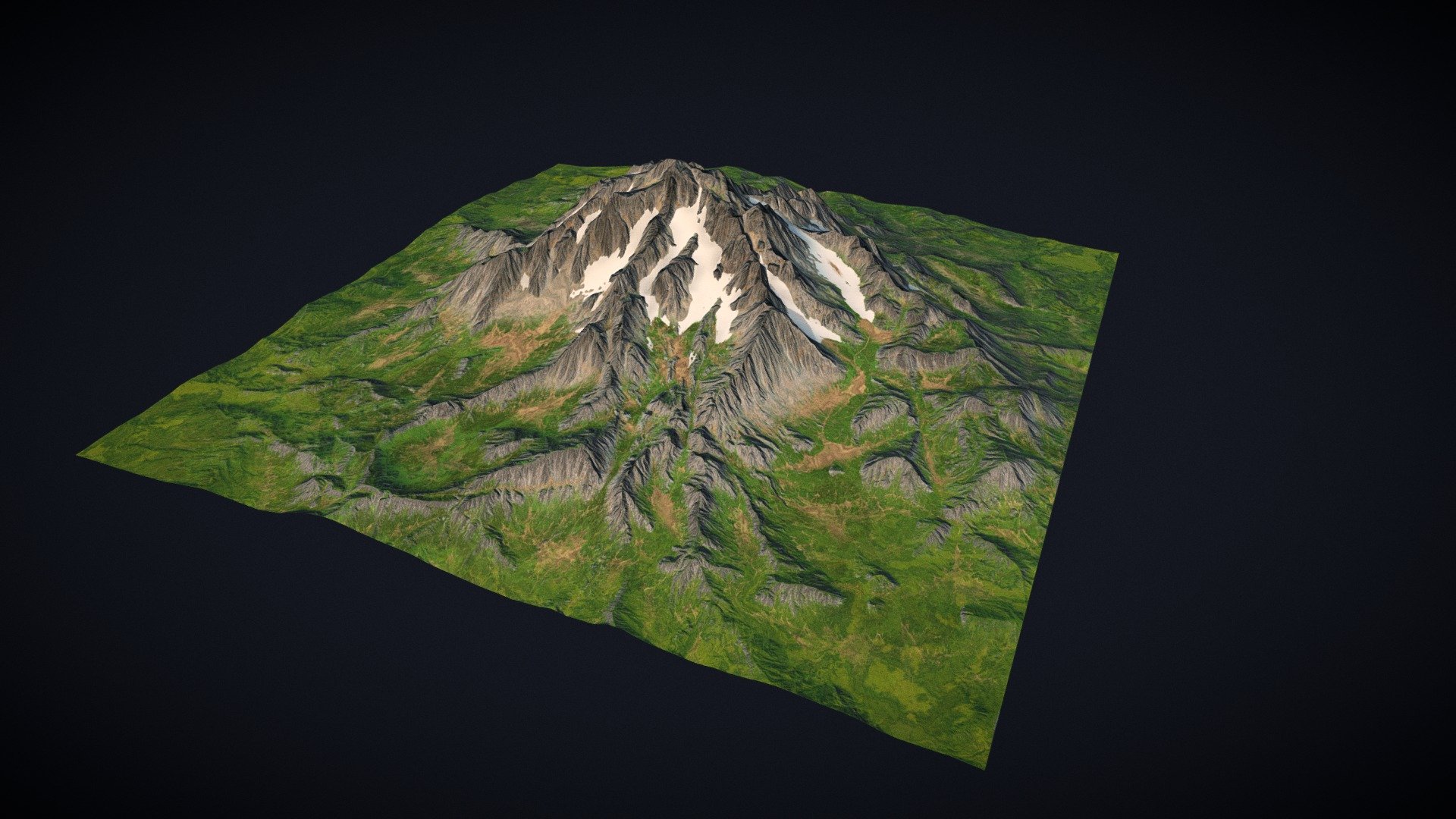 Background Mountain 6 - Mid Poly - 3D model by Dario Ban (@NeoWick ...