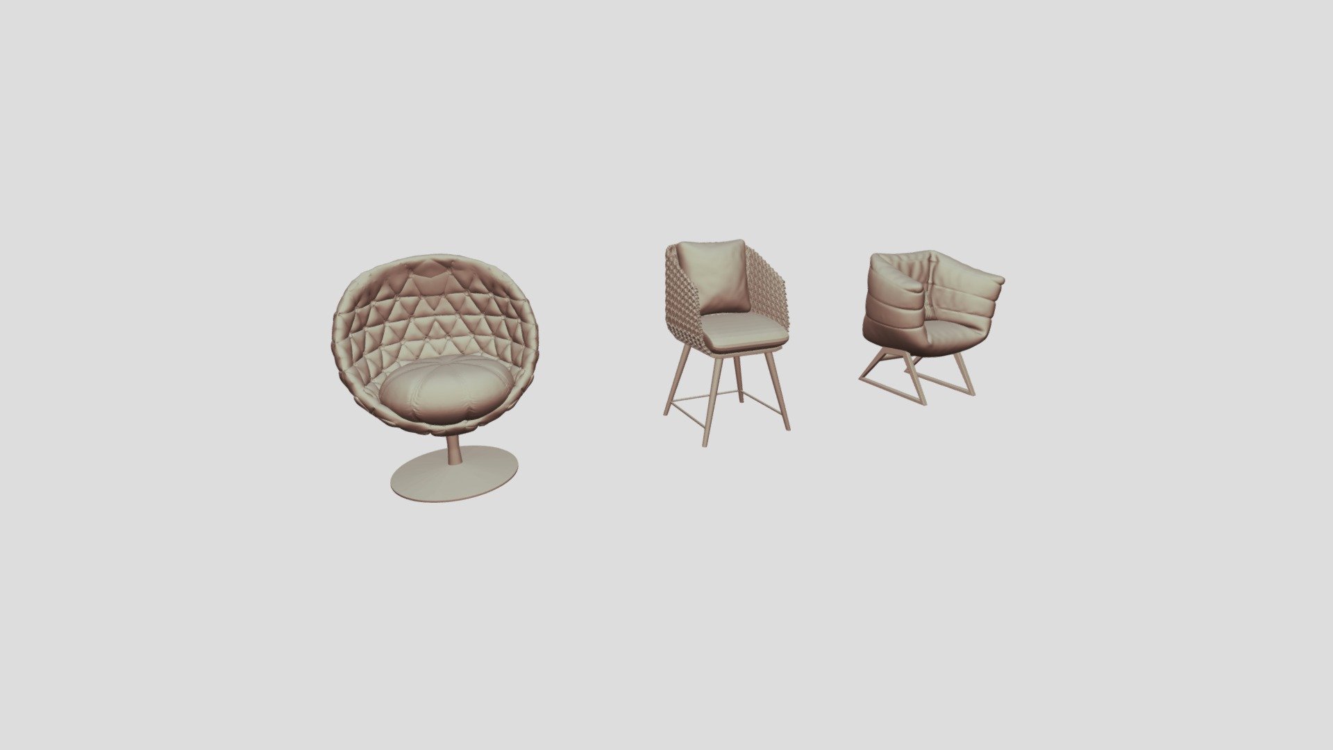 A collection of chairs - Download Free 3D model by l2y12354 [1973913 ...
