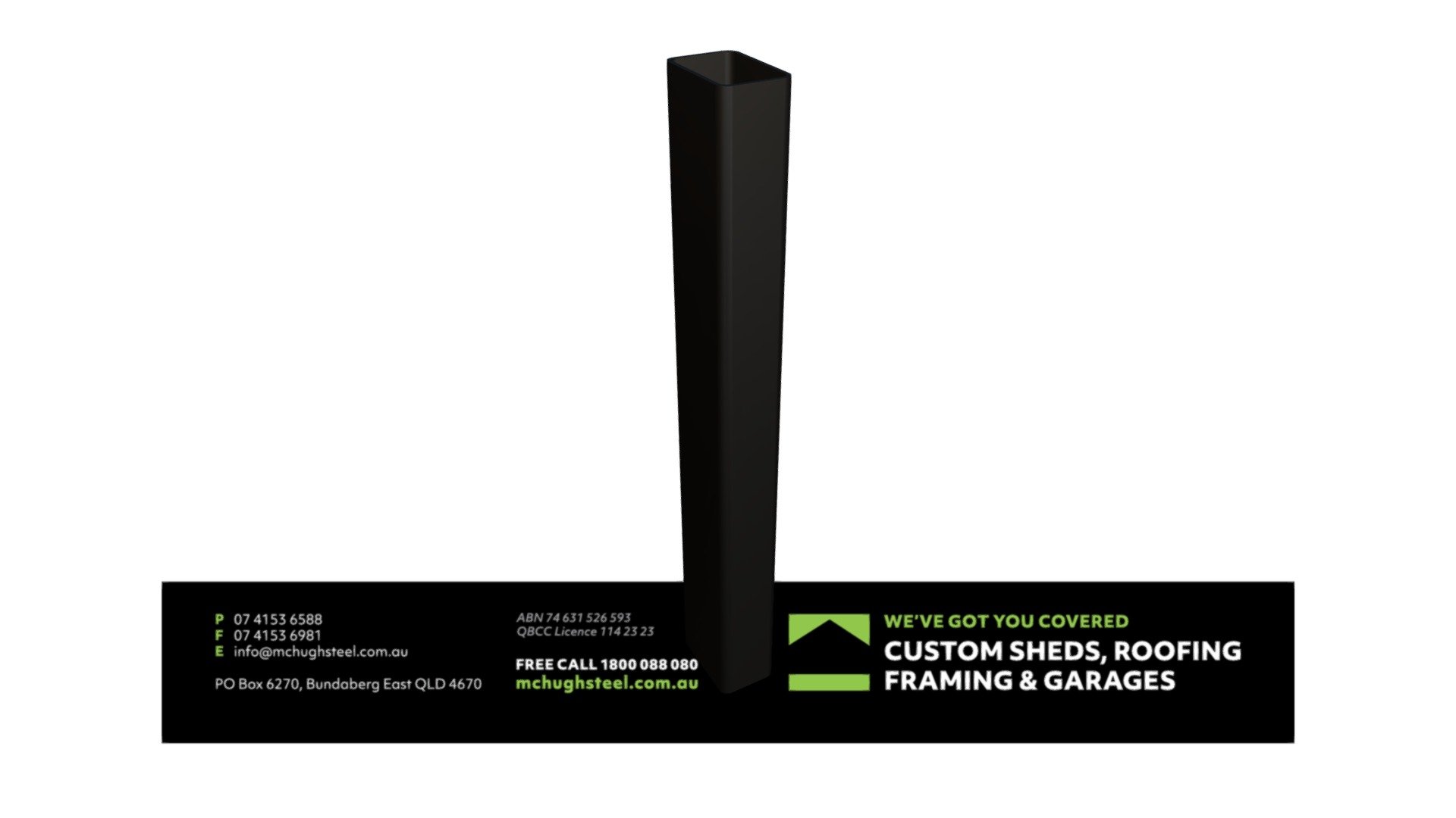 Carport Post 75x50 Square Hollow Section - 3D model by mchughsteel ...