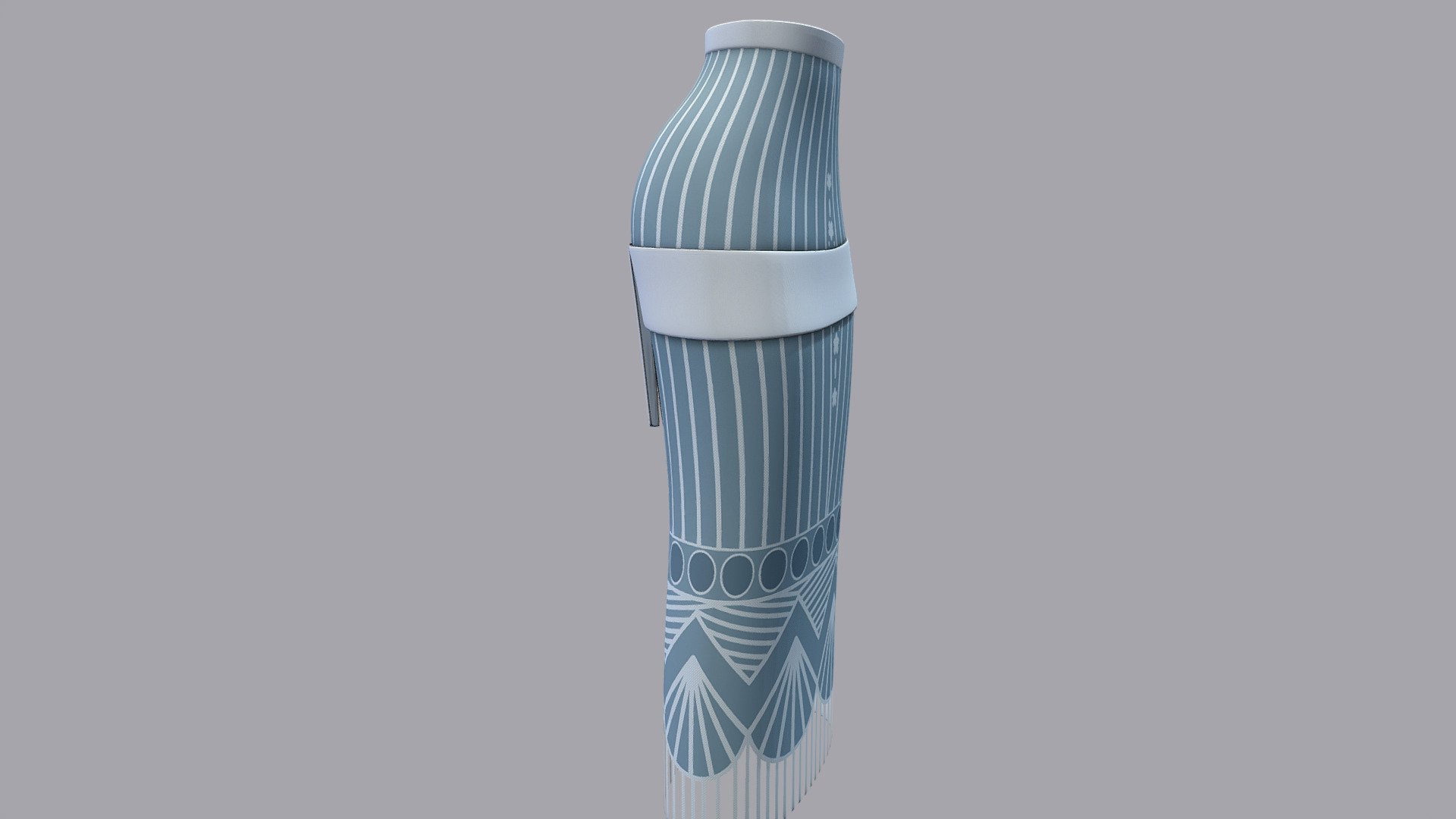 Female 1920s Flapper Dress Long Skirt - Buy Royalty Free 3D model by ...