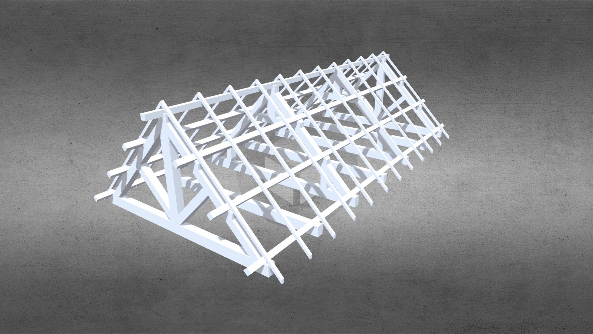 Maquette de charpente à entrait porteur - Buy Royalty Free 3D model by ...