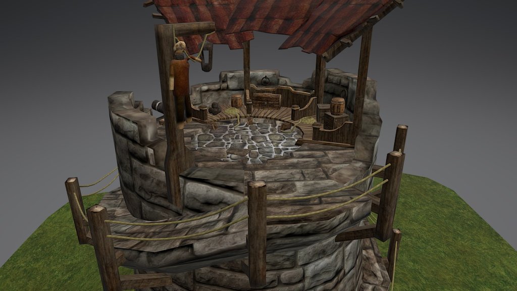 Low Poly Medieval Tower - 3D model by cboebel [19878de] - Sketchfab