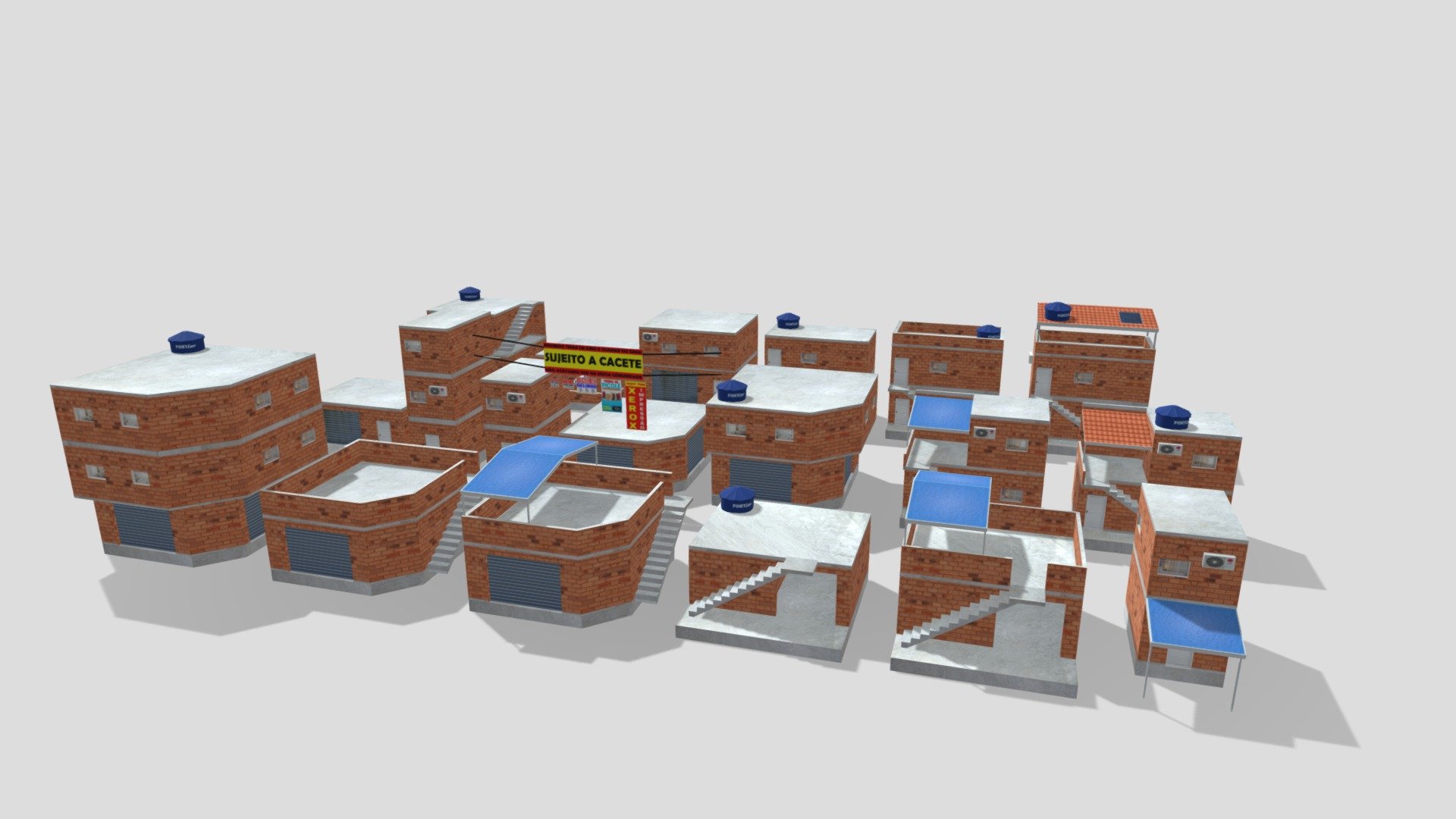 Pack Casas De Favela Brasileiras - LowPoly - 3D model by M4theus ...