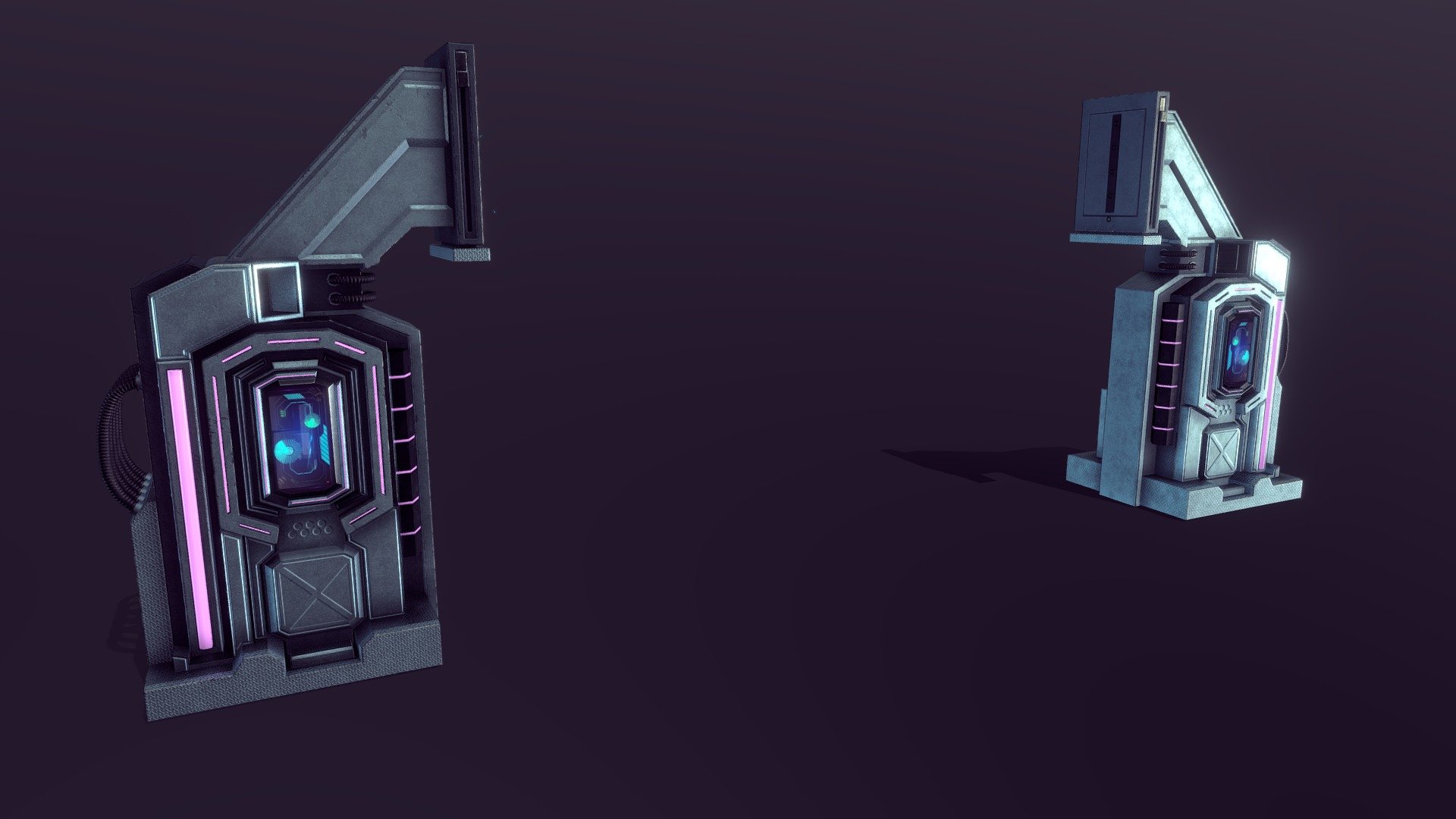 Cyberpunk Gate Checkpoint - Buy Royalty Free 3D model by ghBanck (@GHB ...