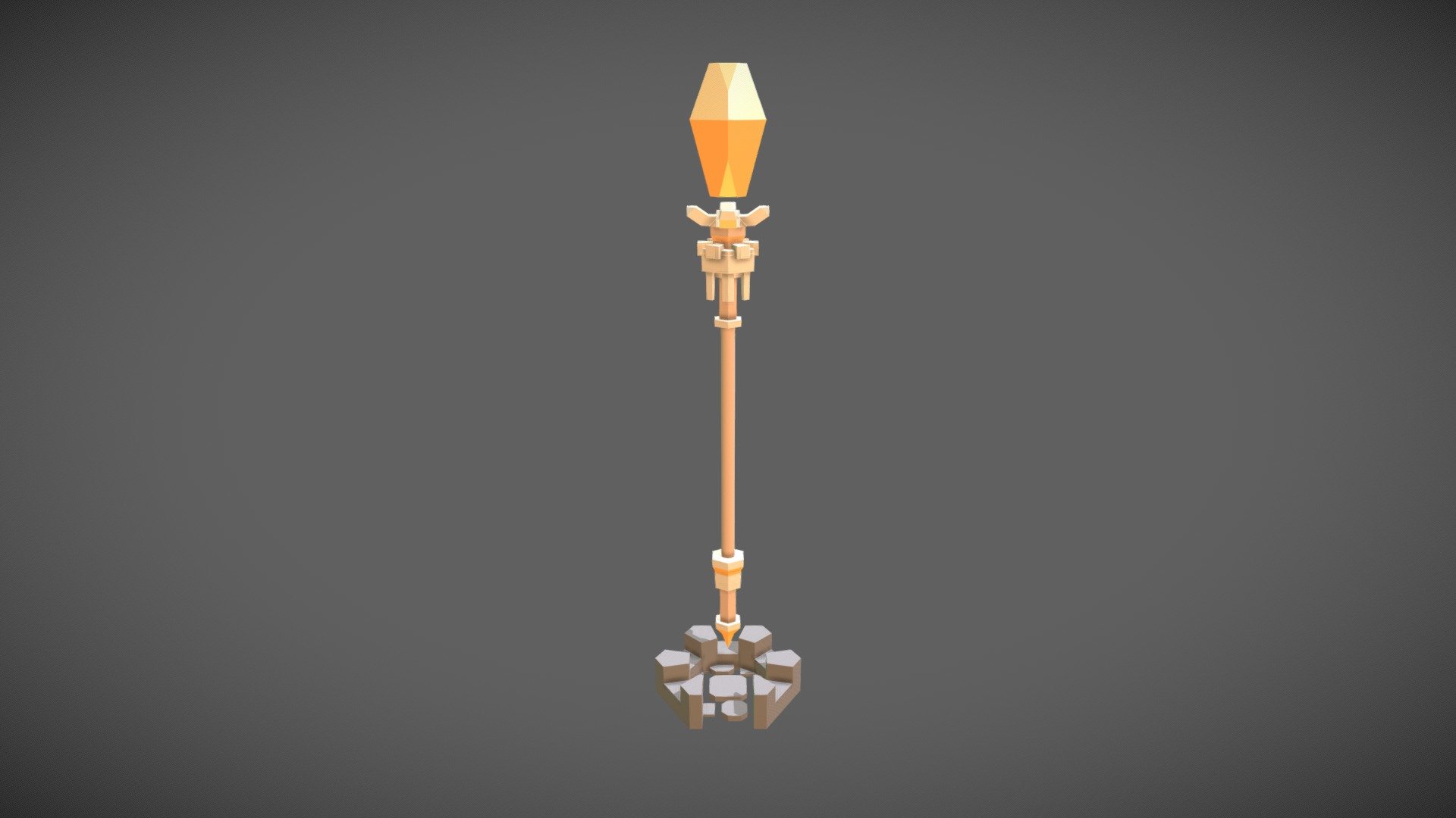 Low Poly Wizard Staff 2.0 - Download Free 3D model by roguecache ...