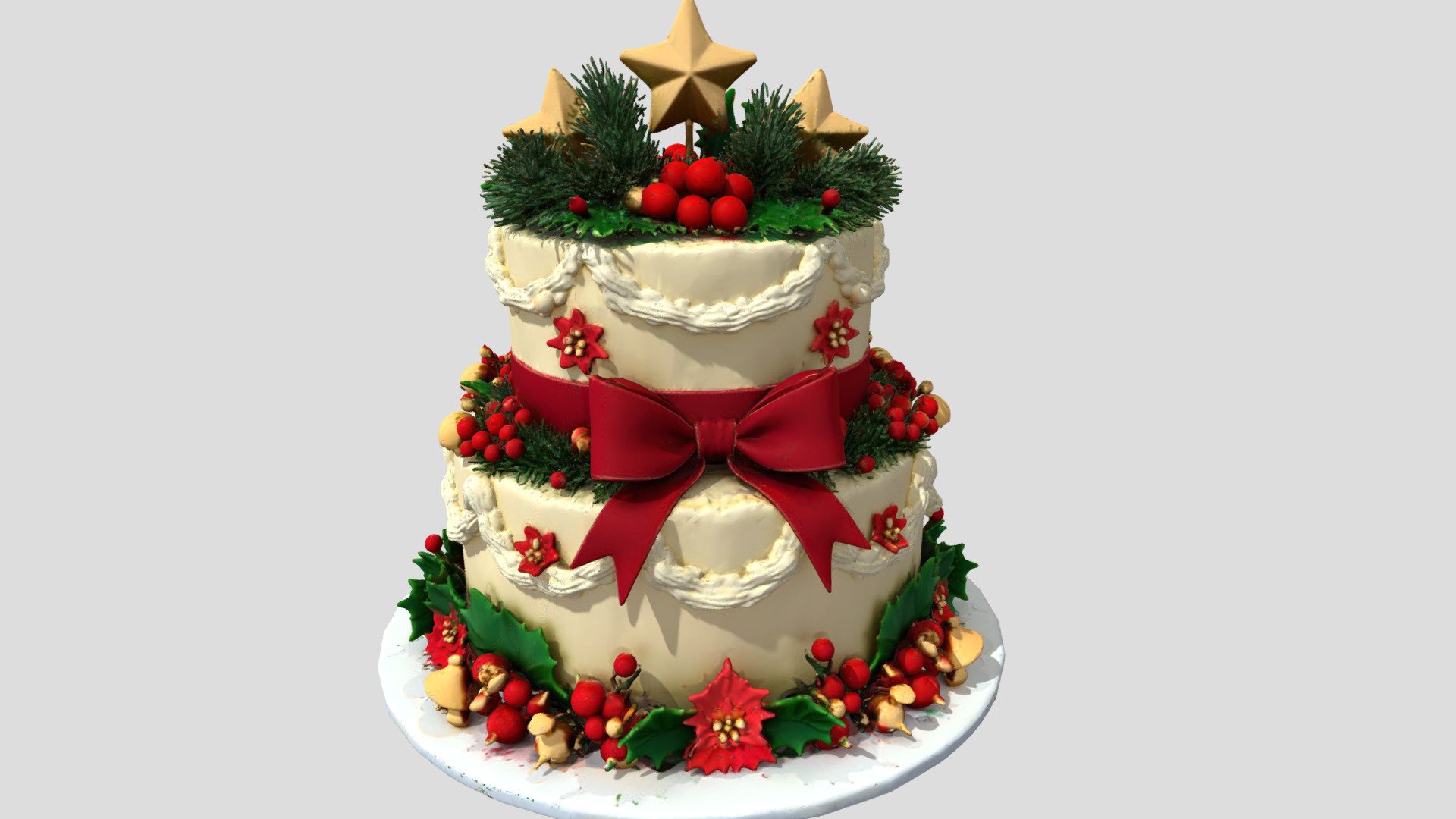 Starlight Jubilee Christmas Cake - Download Free 3D model by Brian ...