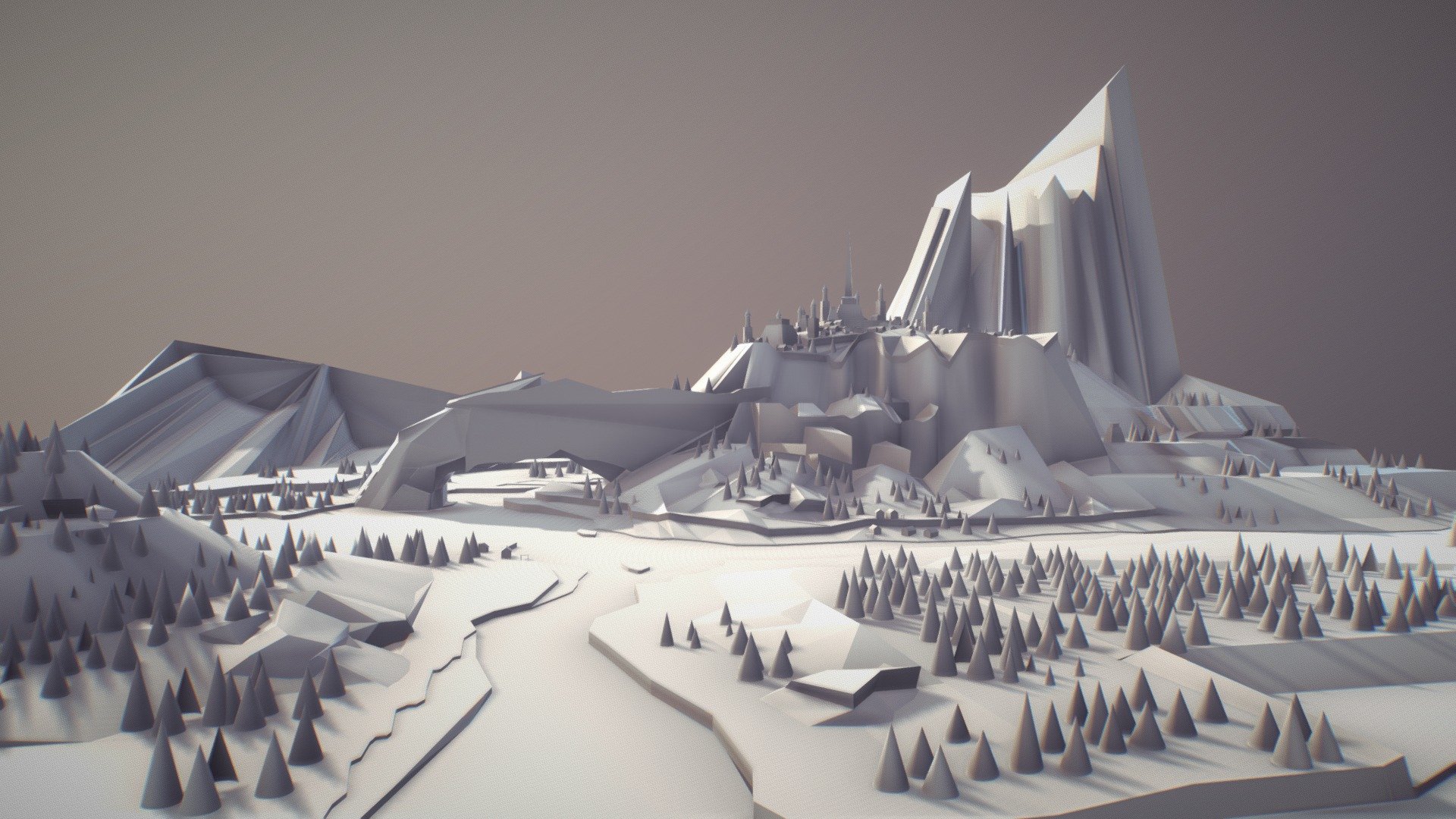 Valley Town 3D - 3D model by daveybaker [1994637] - Sketchfab