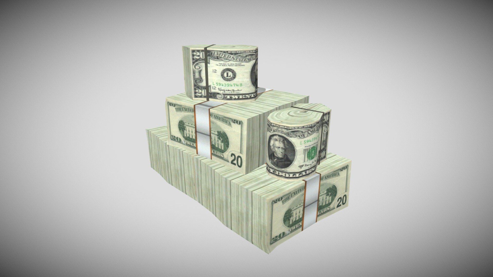 Money Stacks - Download Free 3D model by streetpharmacy [1998b42 ...