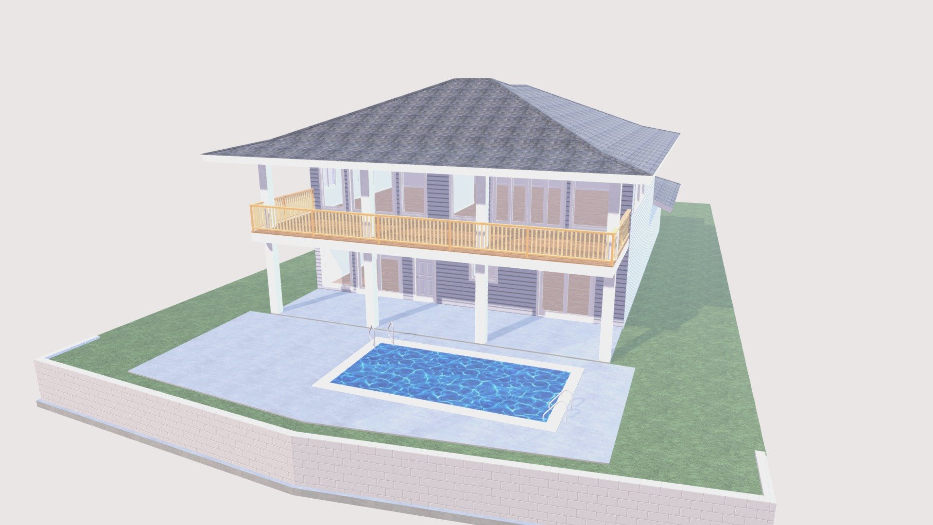 E-1 Breen - Pool Pro Project PLAN 1 - 3D model by Pro Draft, Inc ...