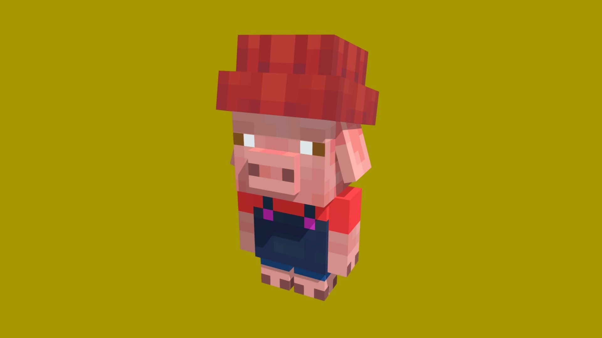 {Minecraft} Piglet with Hat - Download Free 3D model by ContinuedOak ...