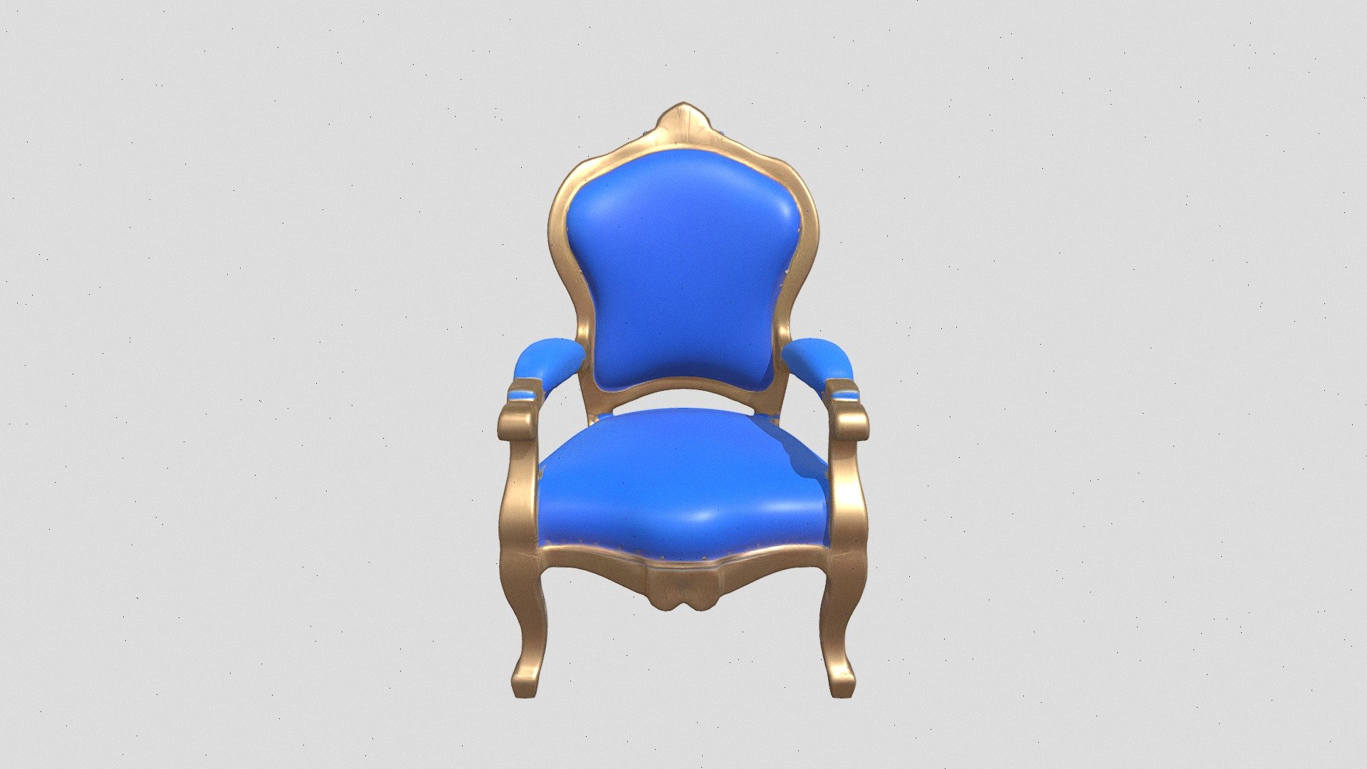 A royal blue throne (AI generated) - Download Free 3D model by Emm ...