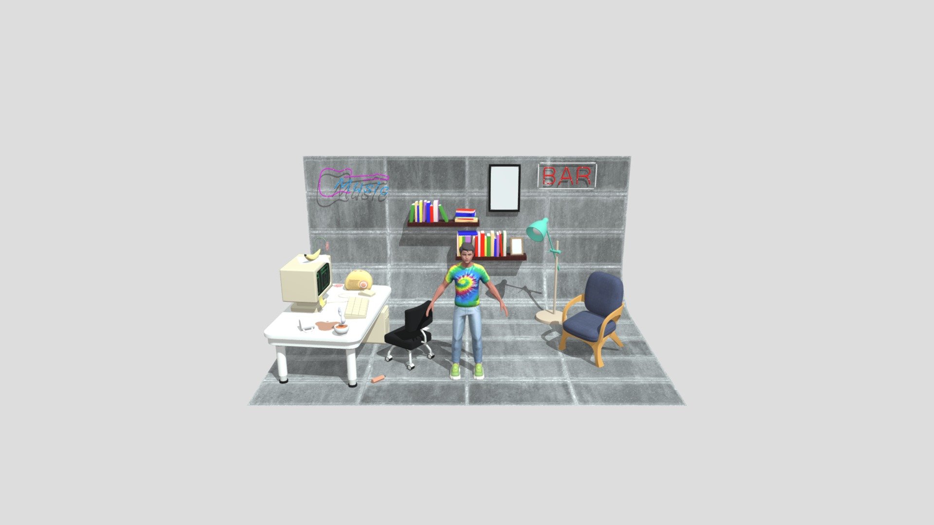 Retro metaverse - 3D model by tomsneate [19a00b6] - Sketchfab