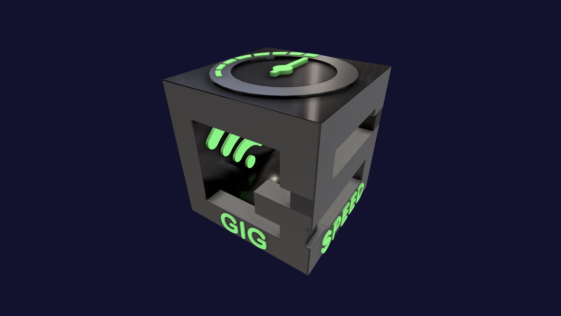GIG SPEED CUBE - Download Free 3D model by DWE [19a05b8] - Sketchfab