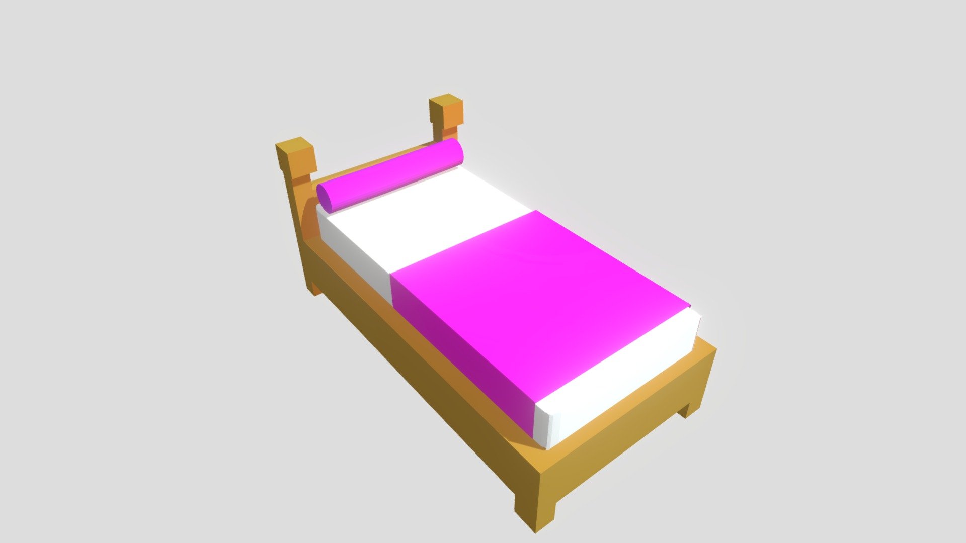 BED (LOWPOLY) - 3D model by KARFROST [19a6cc9] - Sketchfab
