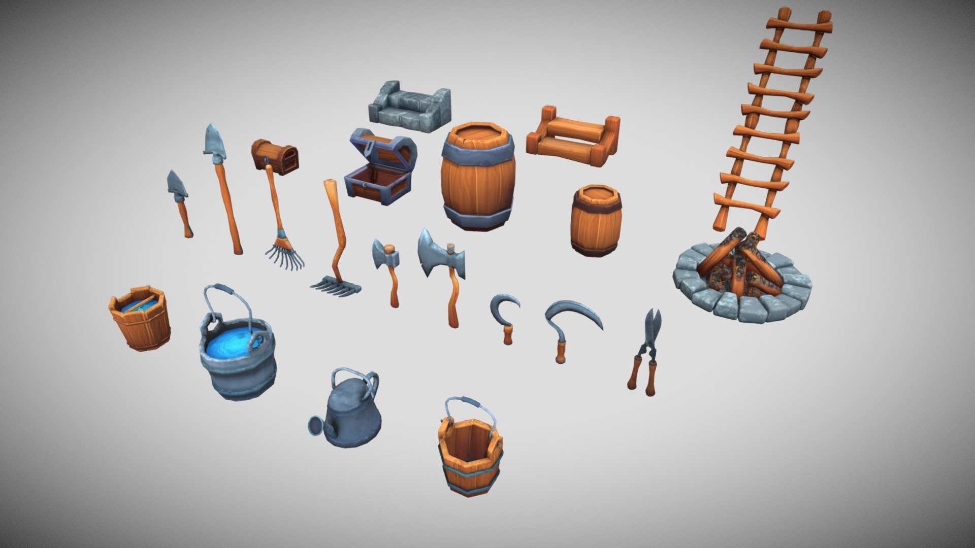 Farm_Asset_Pack - Buy Royalty Free 3D model by ZyneLabs [19a7492 ...
