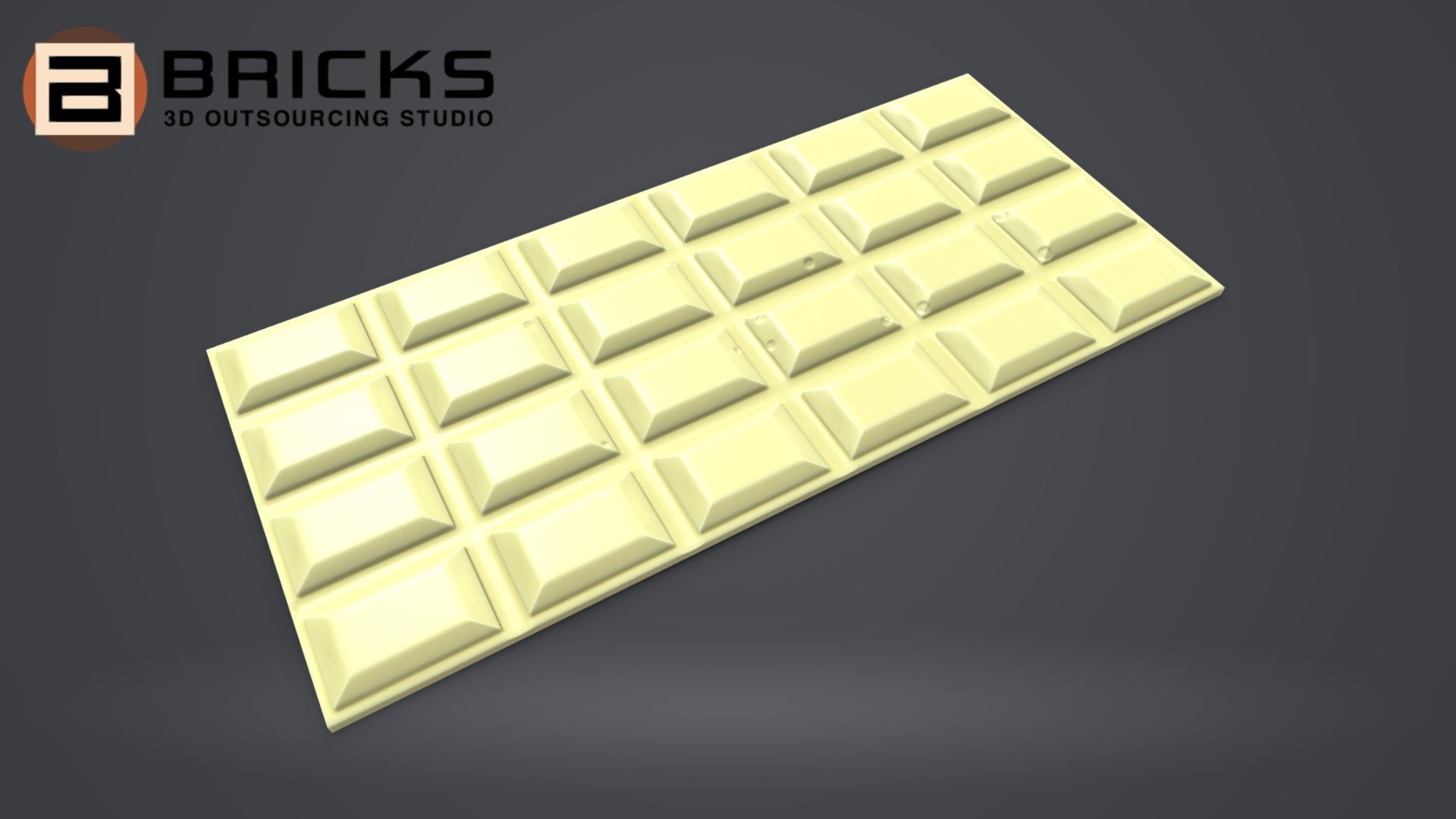 White Chocolate Bar - Buy Royalty Free 3D model by Bricks Studio ...