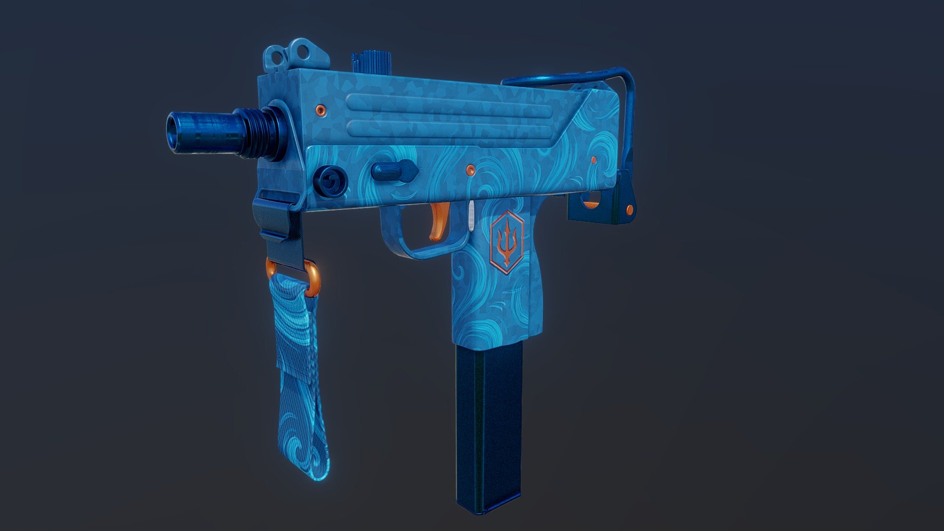 CS2 (Steam Workshop) MAC 10 | Trident - 3D model by Kain Hunter ...