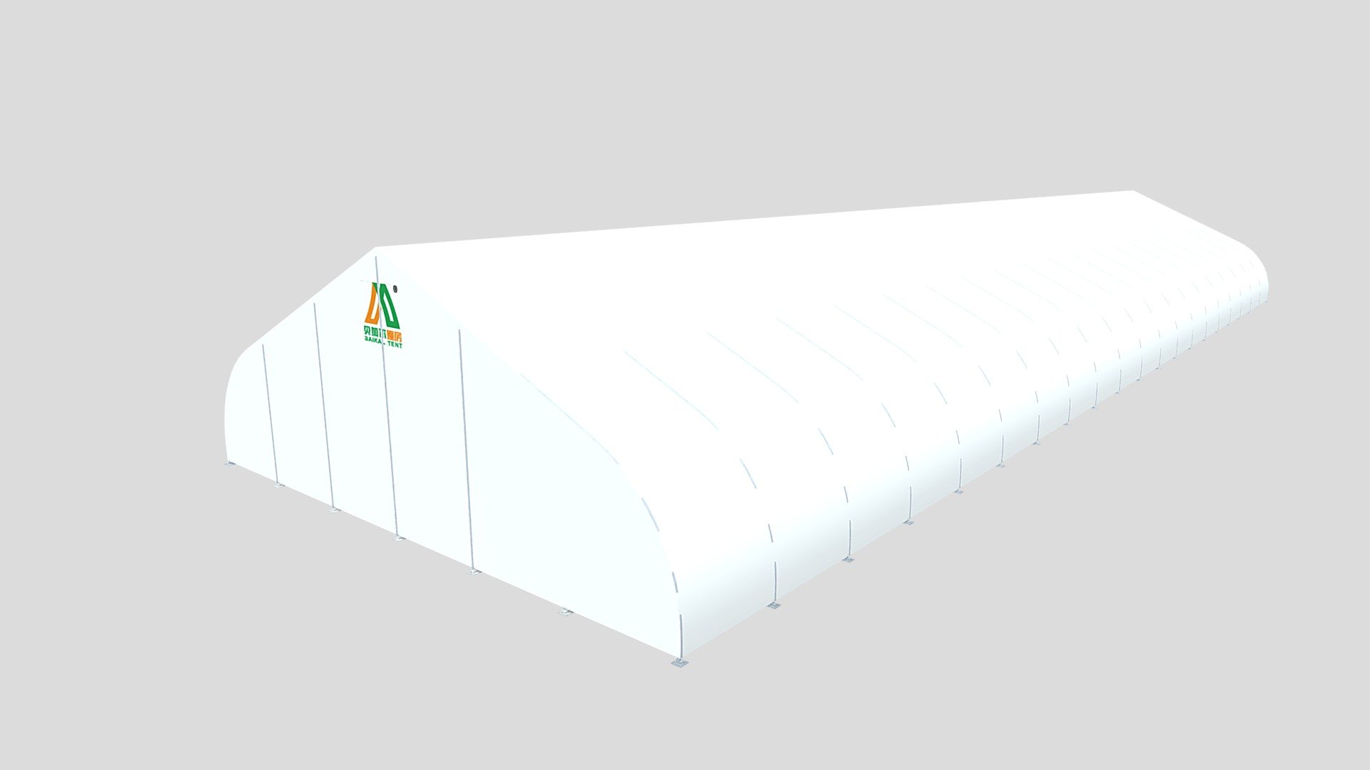 30x100 CURVE WAREHOUSE TENT - 3D model by Shenzhen Baikal Tent ...