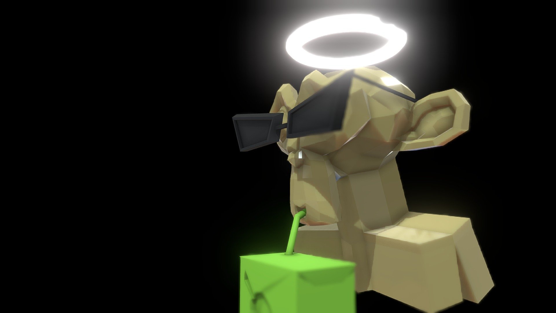 paradise monkey - Download Free 3D model by Idjii [19bd23d] - Sketchfab