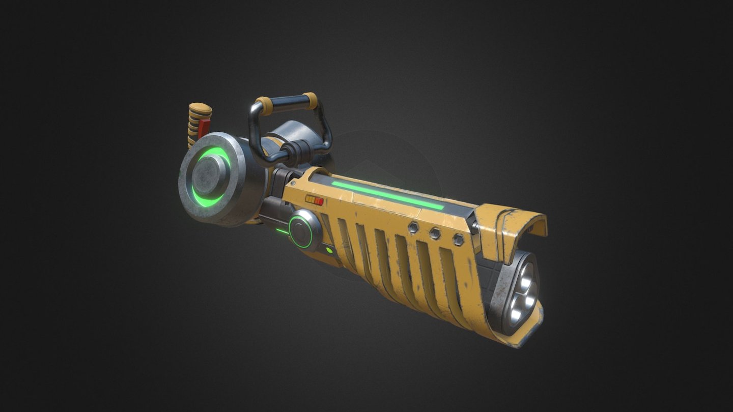 Energy gun - 3D model by Stef Willemse (@stefwillemse) [19becfb ...