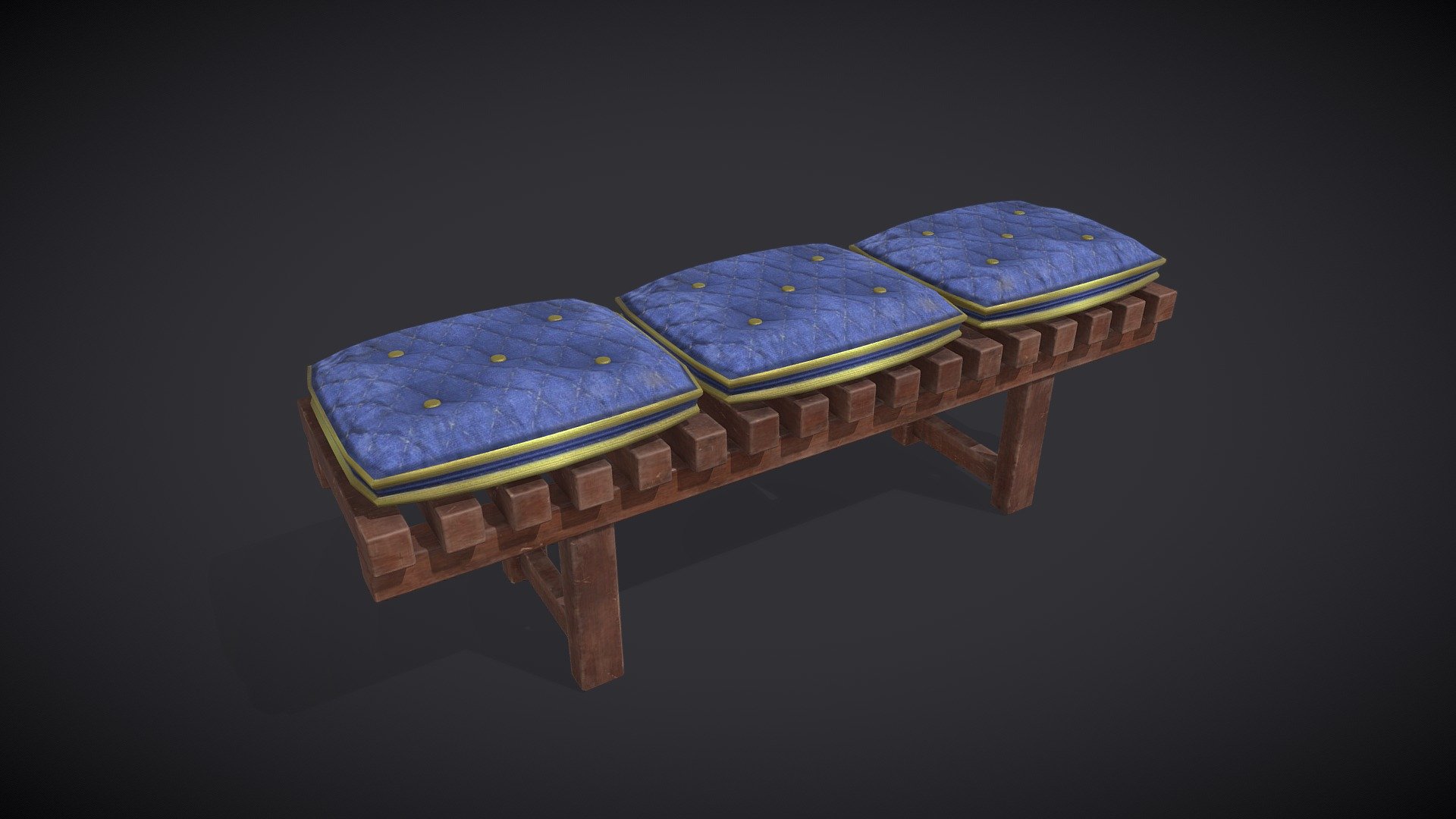 Museum Of Natural History | Wood Bench - Buy Royalty Free 3D model by ...