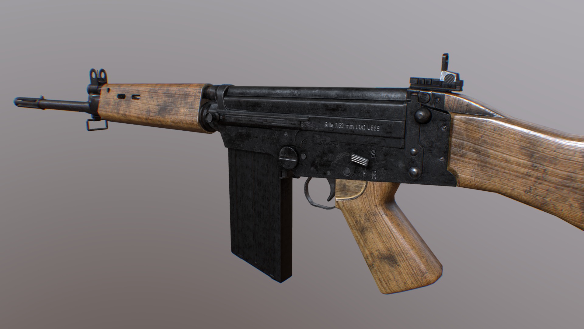 L1A1 (Fn fal) - 3D model by Monrekt [19c4d15] - Sketchfab