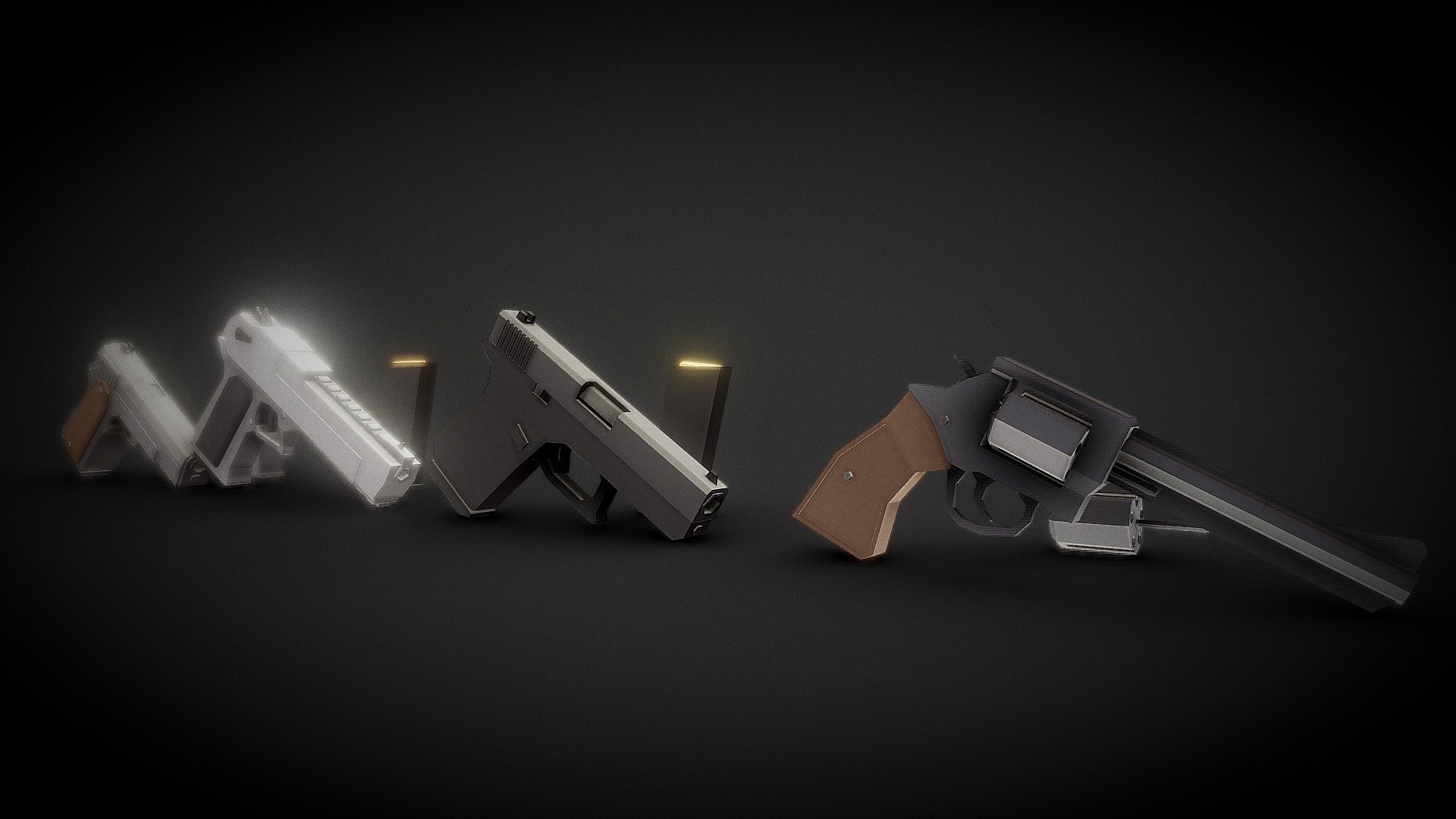 Low Poly Handguns - Download Free 3D model by David06 [19c964a] - Sketchfab