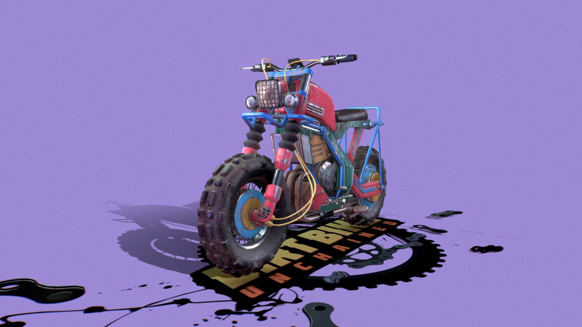 Cyberpunk Bike - Dirt Bike Unchained by Redbull - 3D model by Adnman ...