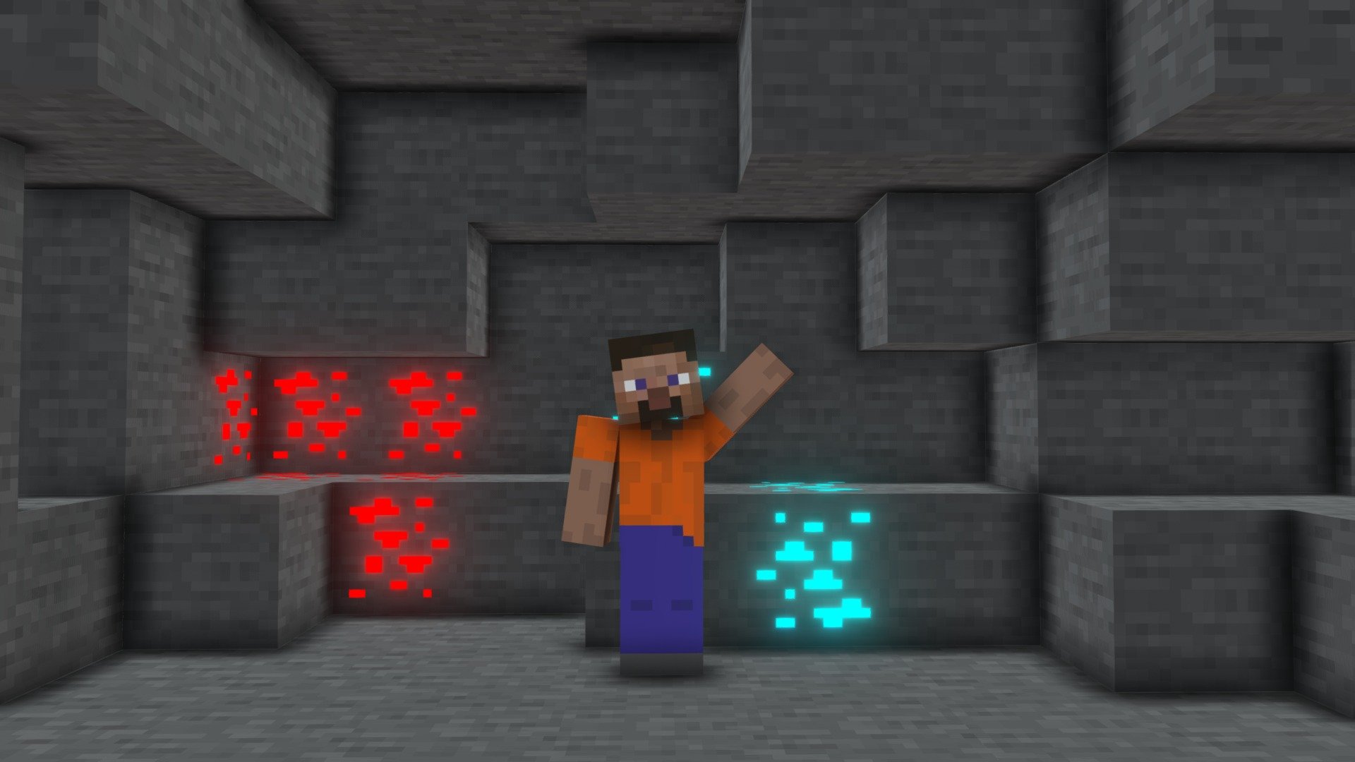 Steve Waving In Cave - 3D model by Caleb (@Cleb_3D) [19cc0a5] - Sketchfab