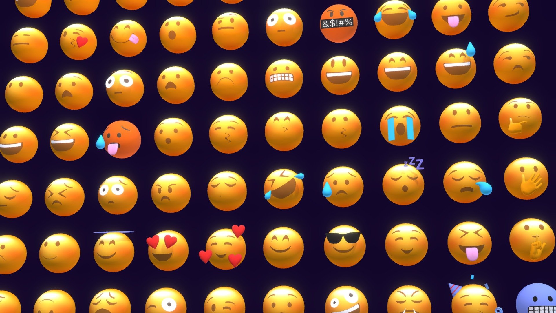 Cartoon Lowpoly Phone Emoji Pack - 3D model by antonmoek [19ce2b8 ...