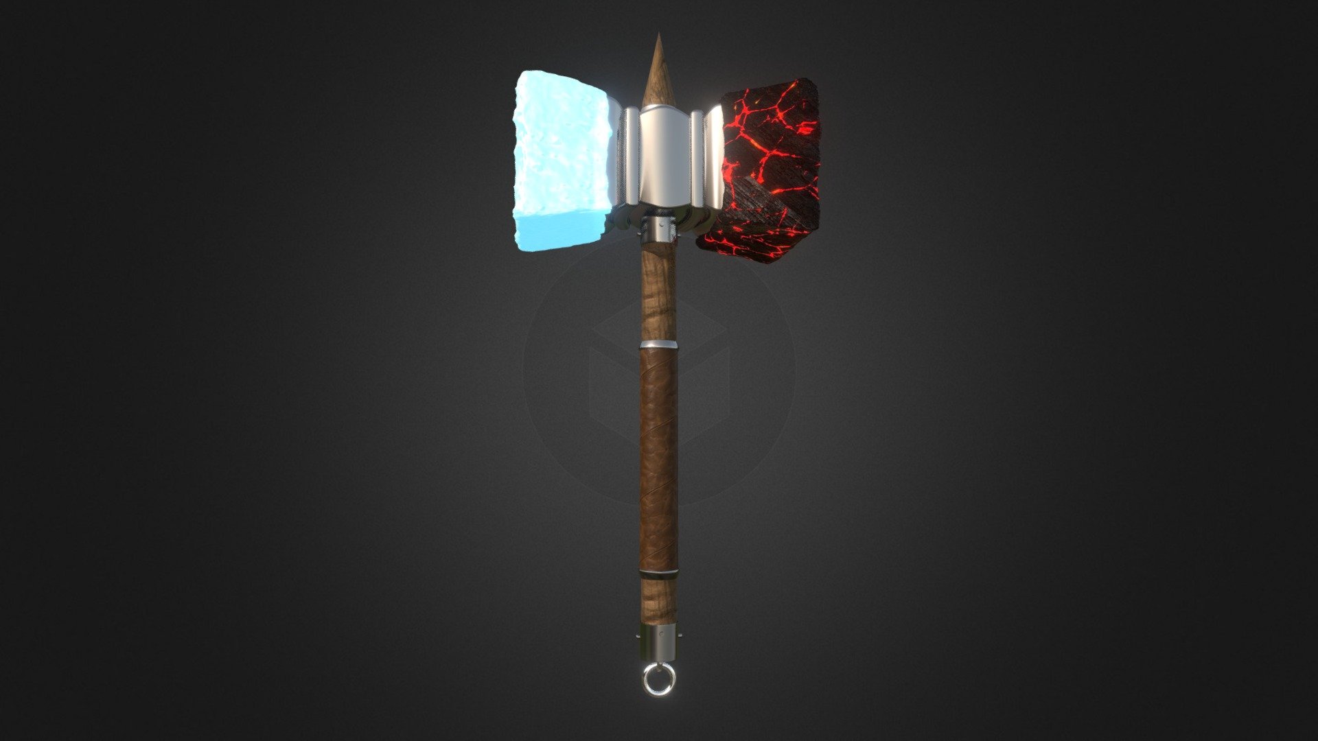 Ice and lava hammer - 3D model by PathOut (@PepsiTetraHepta) [19cf5e8 ...