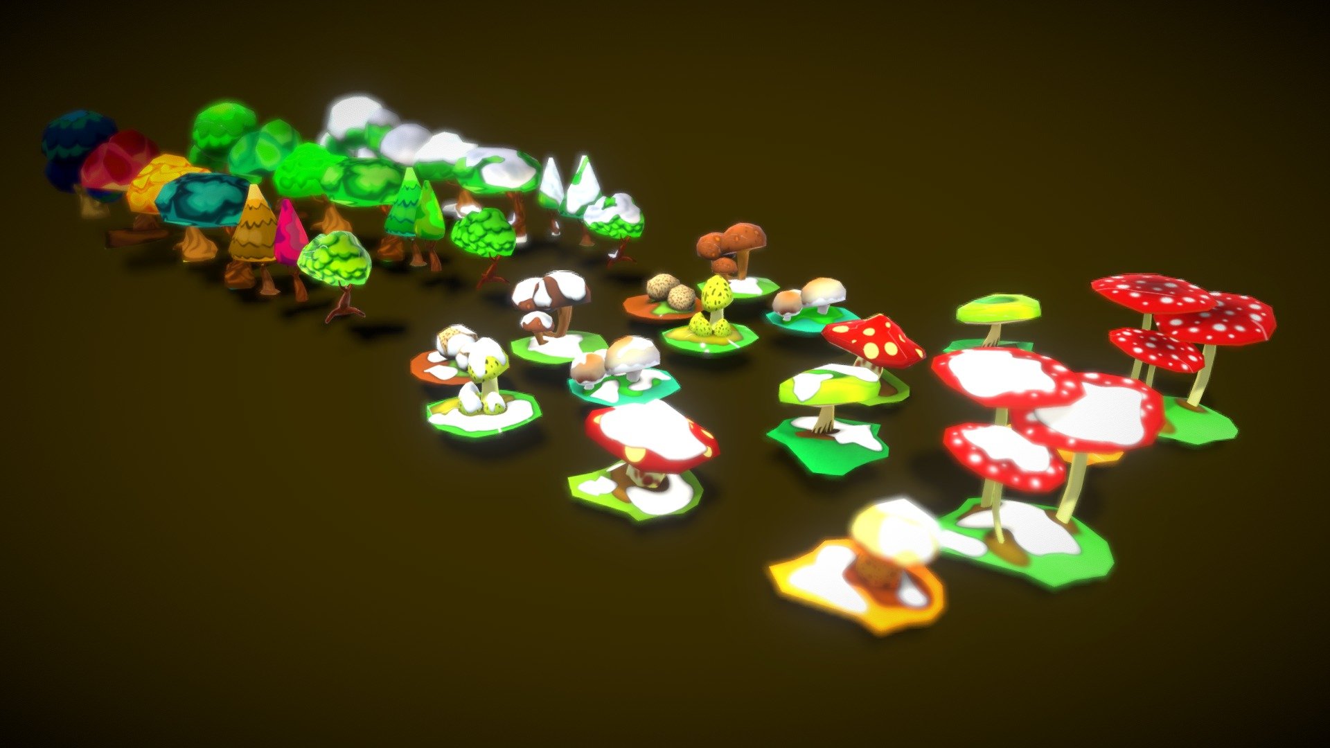 Toon Tree Pack - Buy Royalty Free 3D model by vustudios [19d2e14 ...