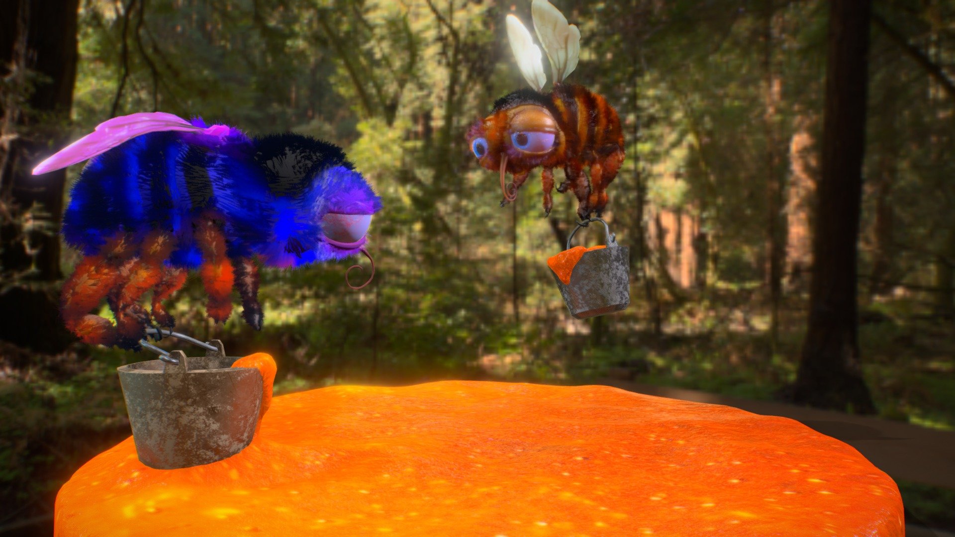 Strange bee - 3D model by Mr_Pibody [19d4f7a] - Sketchfab
