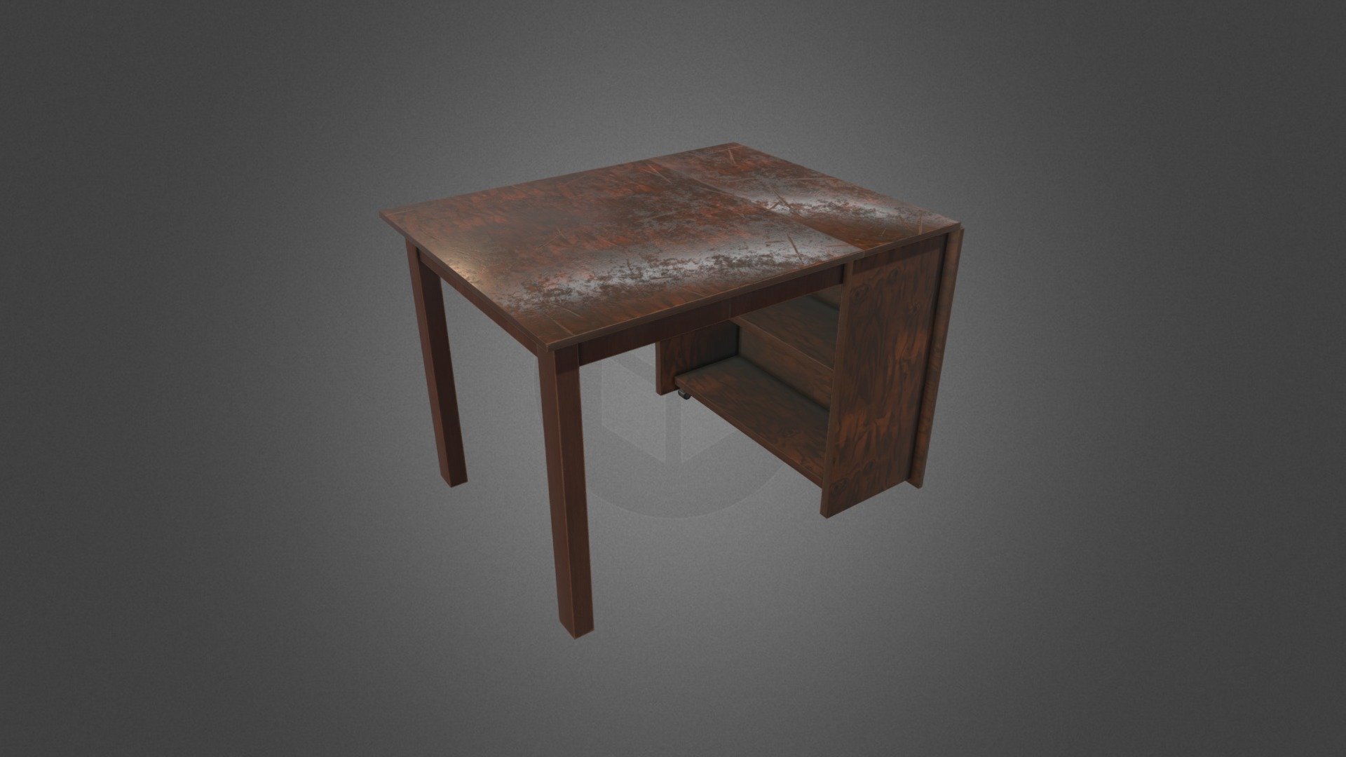 Wooden table (soviet) - Download Free 3D model by SlagPerch 3D ...