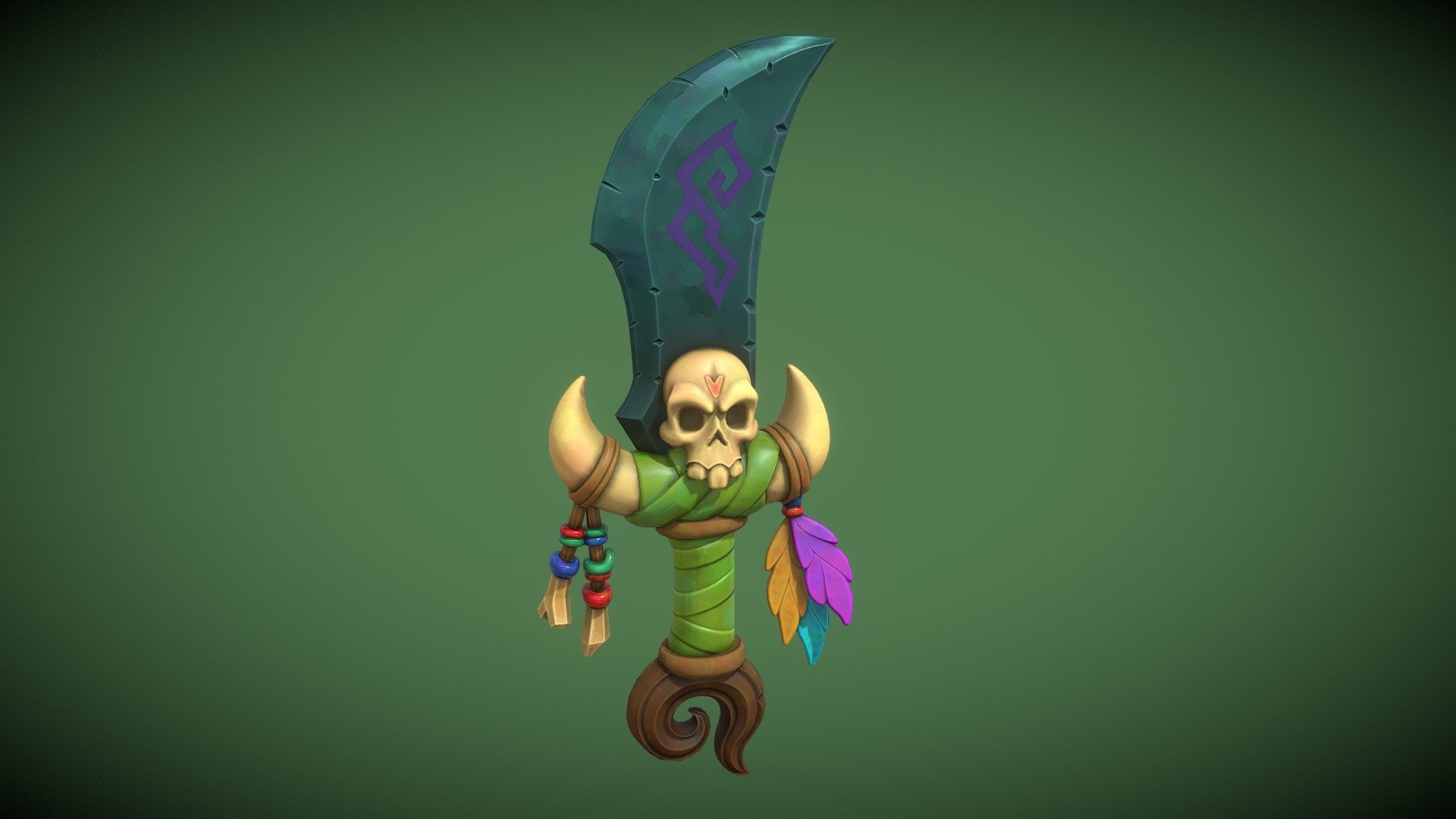 Stylized Jungle Dagger - 3D model by NZ.25 (@correomierda25) [19edcbe ...
