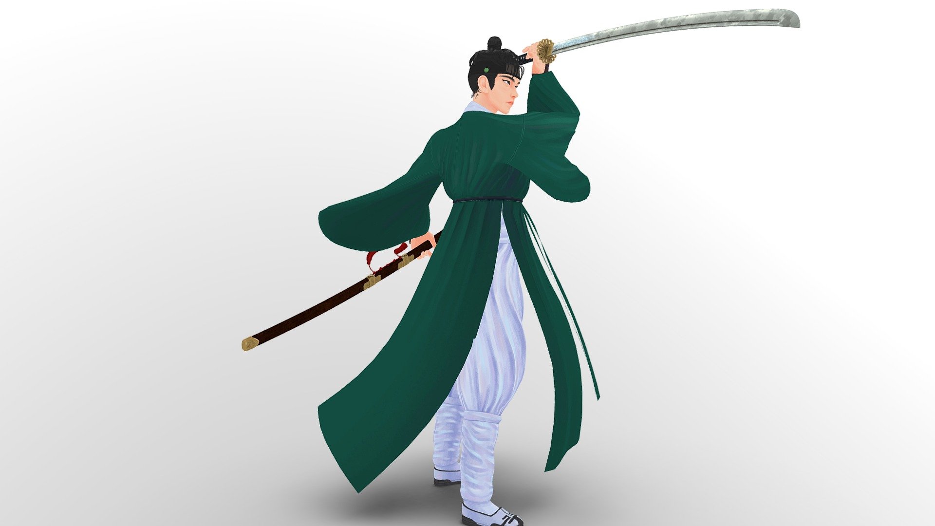 Korea Seonbi Character - 3D model by shuji1409 [19f13c5] - Sketchfab