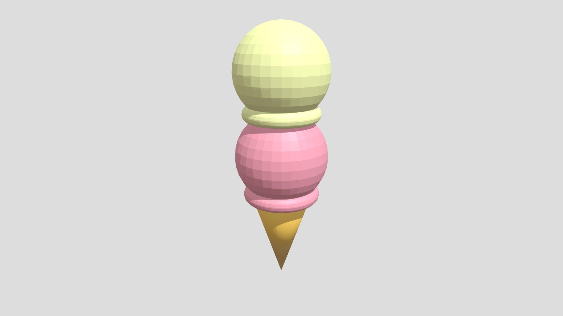 Icecream cone - 3D model by kierra.washington [19f2e0c] - Sketchfab