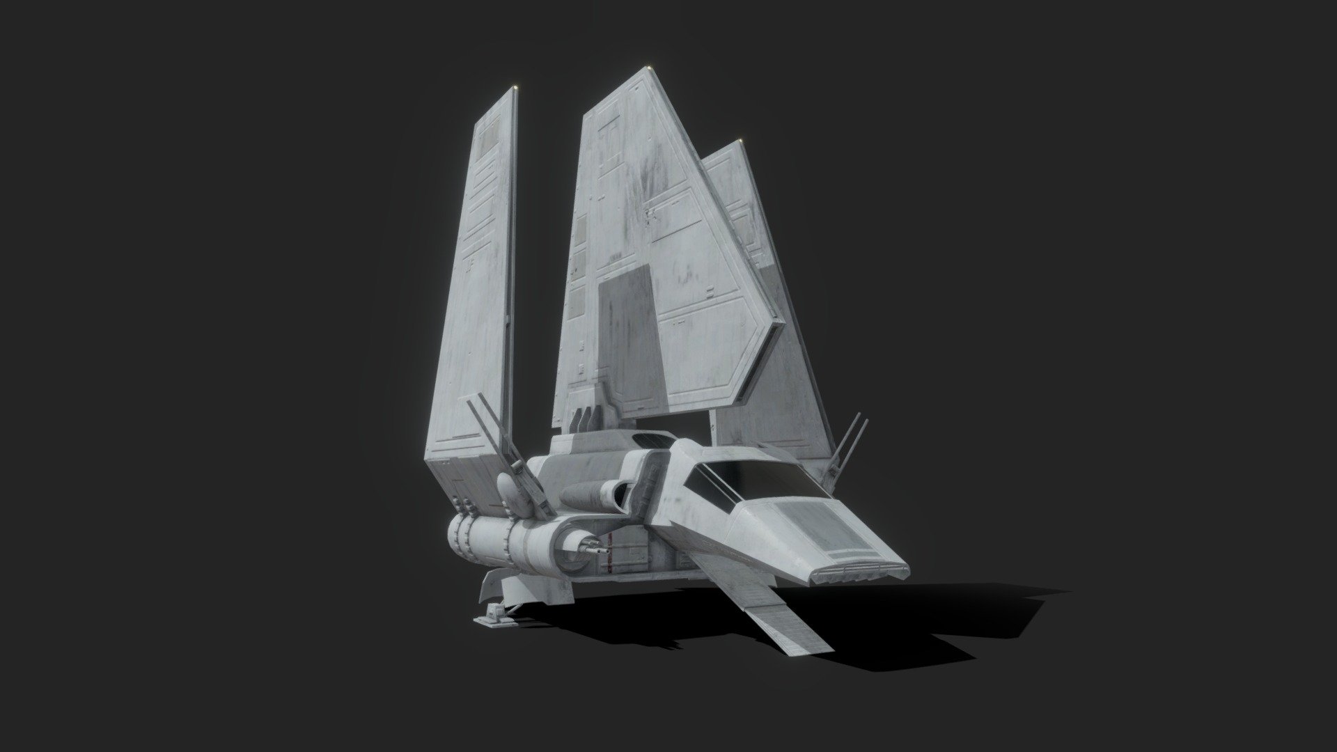 Low Poly Star Wars Lambda Shuttle - 3D model by Robear (@xiaorobear) [19f4c80] - Sketchfab