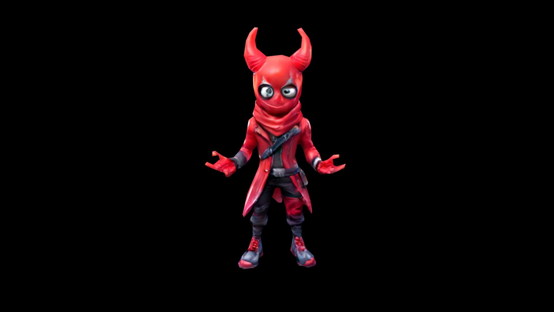 "Red Scarf Devil" - Download Free 3D model by klrxyz [19f991e] - Sketchfab