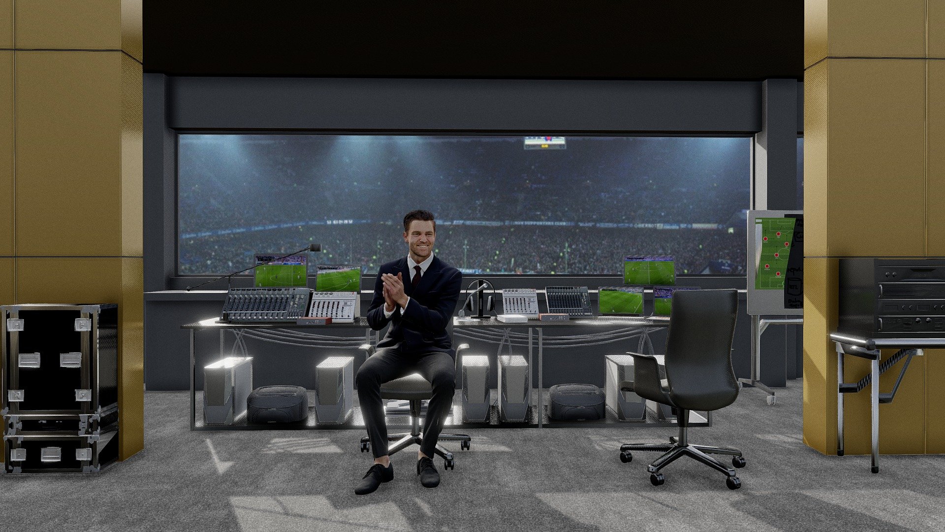 Football TV Commentators - Buy Royalty Free 3D model by okotaru ...