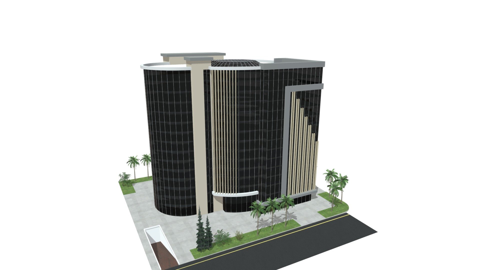 diamond tower - 3D model by Egy-maps [19fd794] - Sketchfab