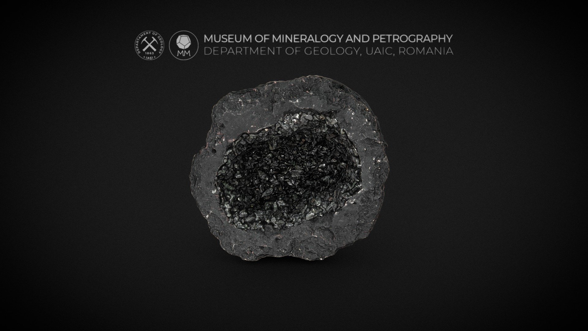 Volcanic bomb with synthetic crystals inside (B) - 3D model by Museum ...