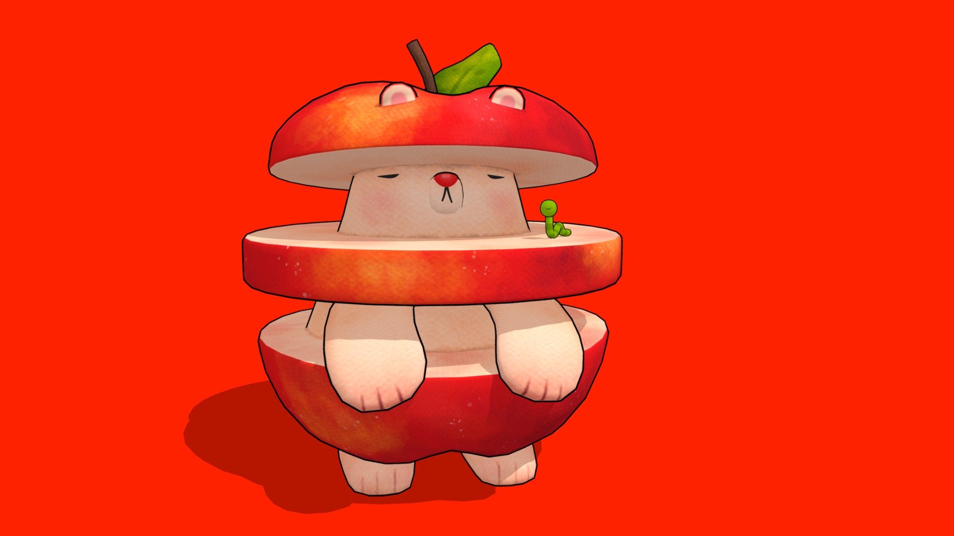 Apple Bear - Download Free 3D model by Batchiks [1a00021] - Sketchfab