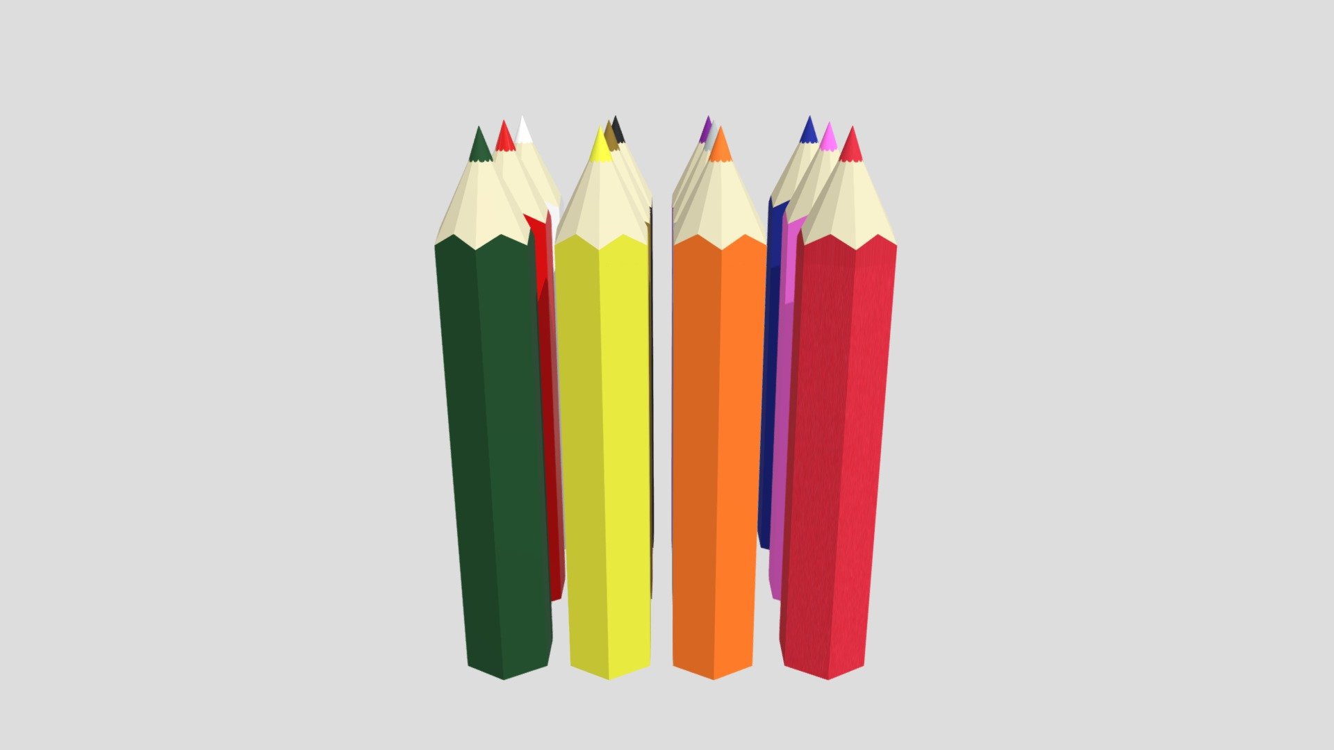 color_pencil_collection - brighter colours - Download Free 3D model by ...