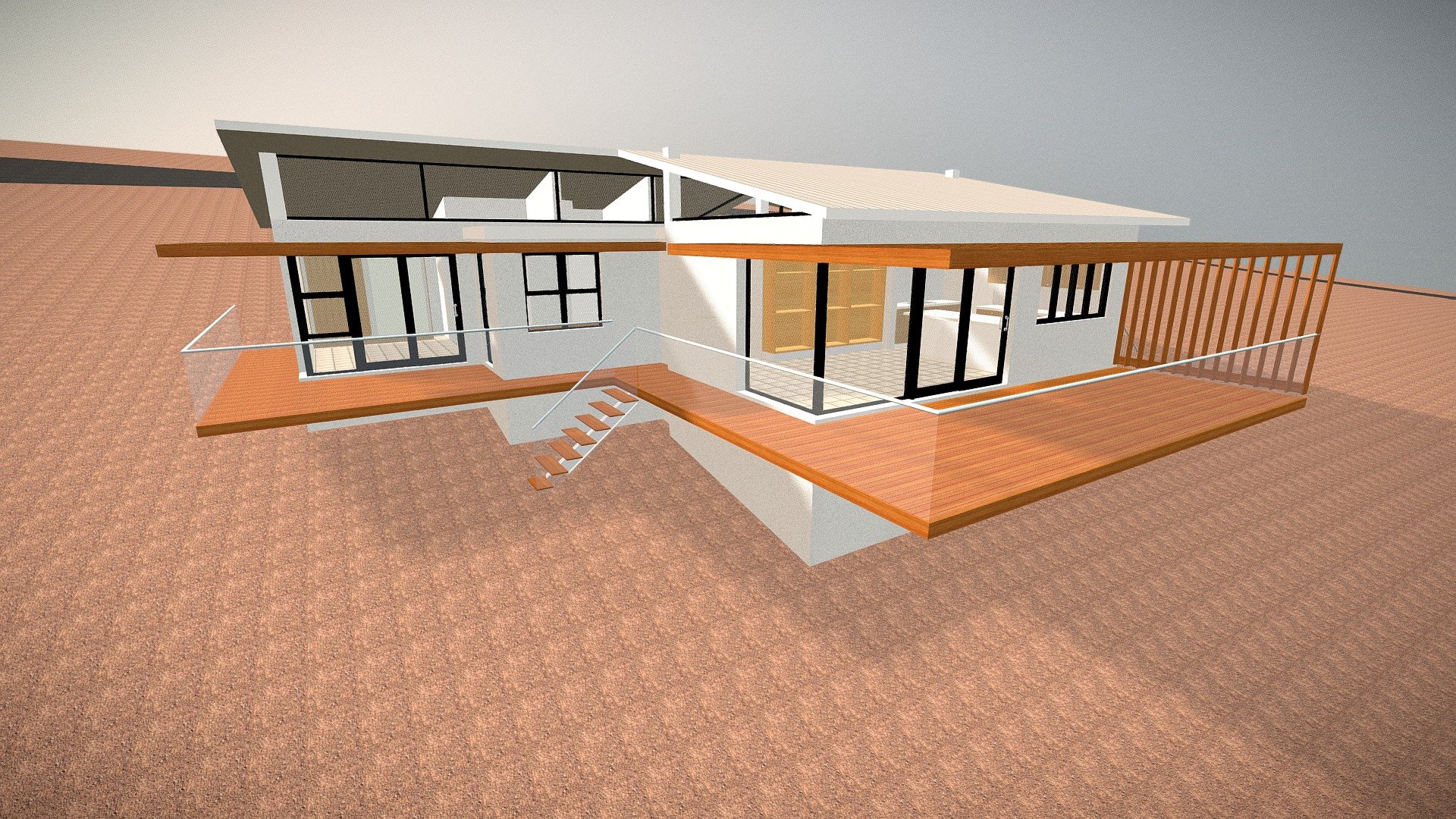 2 Bed - Modular Home Concept Design x3 - 3D model by fusionBIM [1a0646c ...