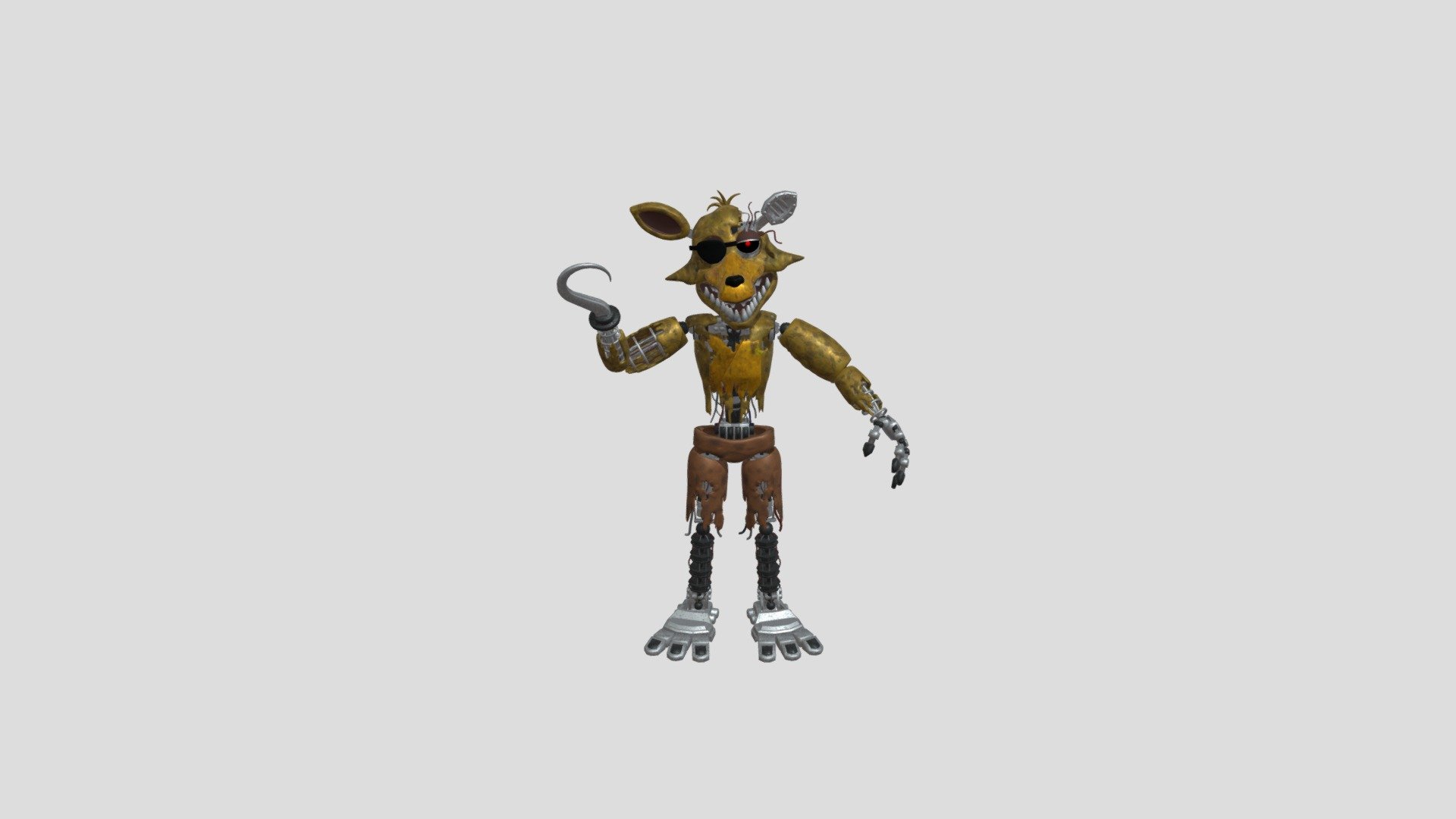 Withered Golden Foxy - 3D model by jrmichie3 [1a07b7c] - Sketchfab