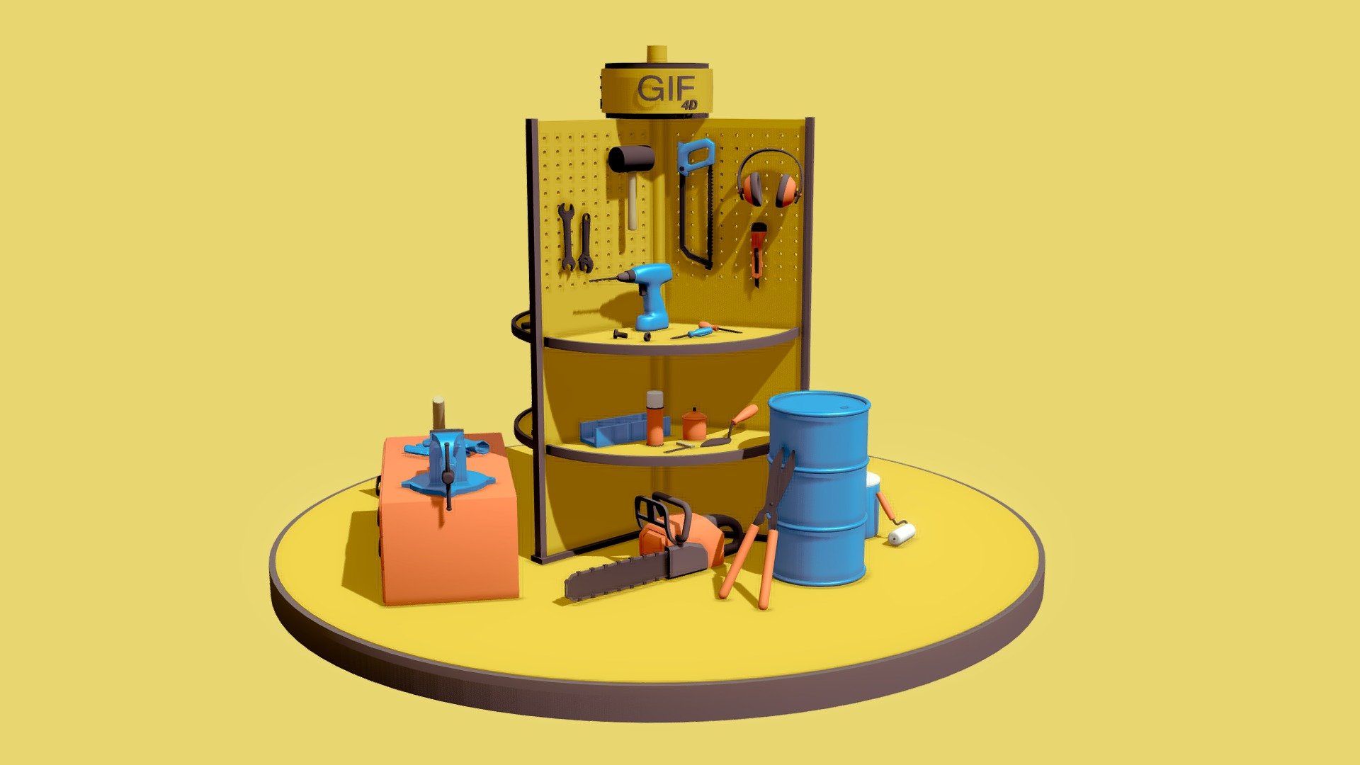 50 Tools Pack (Low Poly) - 3D model by gif4d [1a0bd4c] - Sketchfab